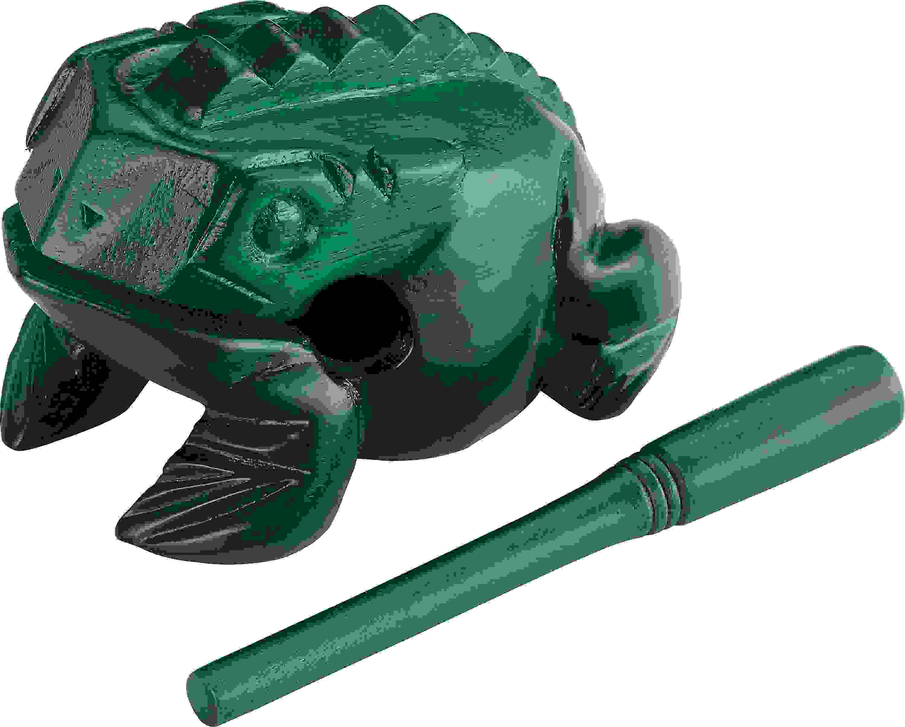 Nino Wood Frog Guiro - Green, Large | Sweetwater