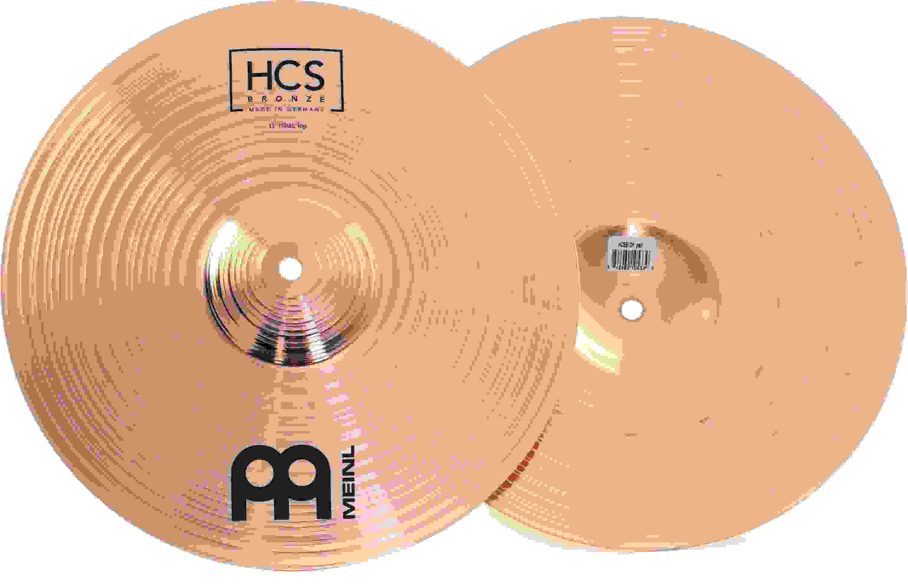 Meinl Cymbals 13-inch HCS Bronze Hi-hat Cymbals | Sweetwater