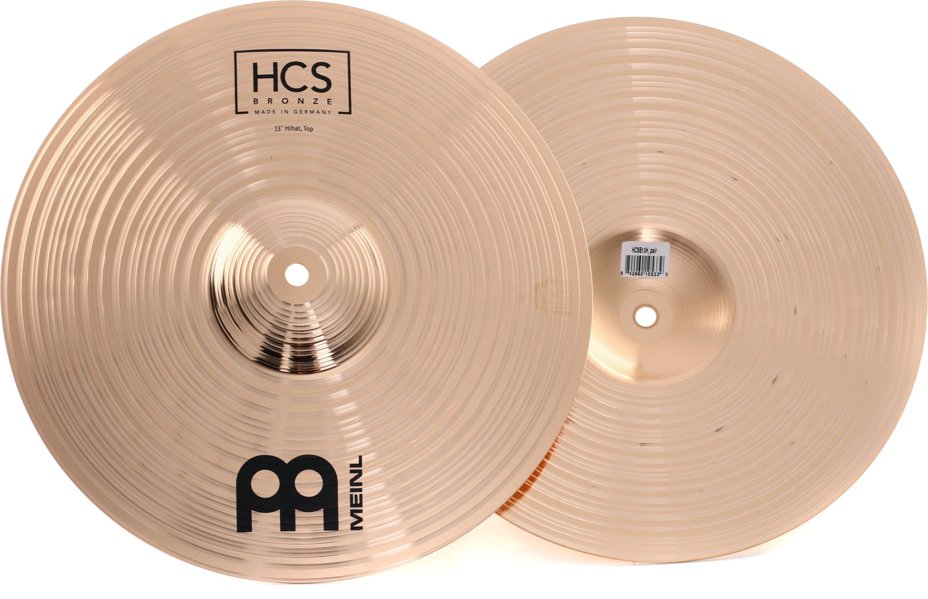 Meinl Cymbals 13-inch HCS Bronze Hi-hat Cymbals | Sweetwater