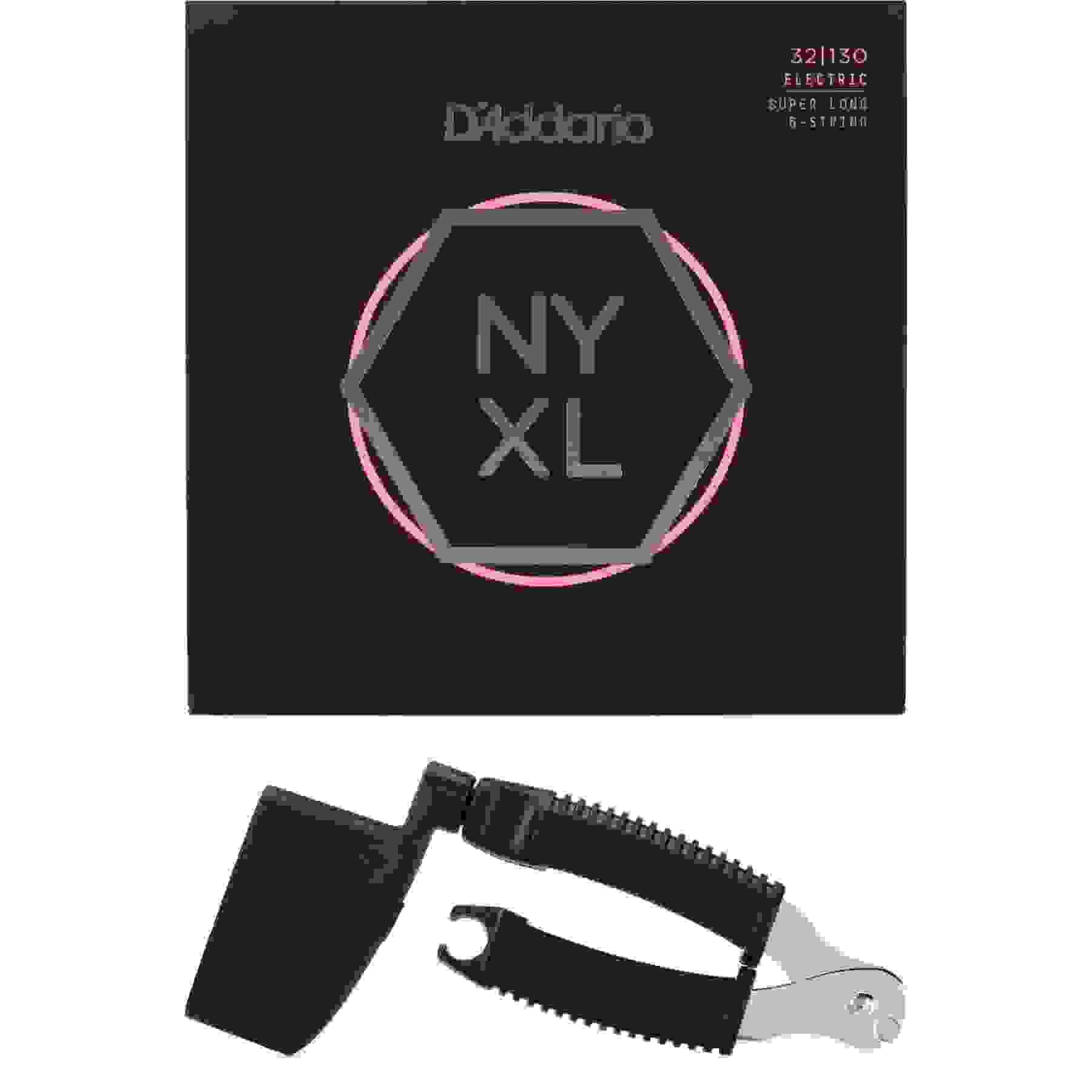 D'Addario NYXL32130SL NYXL Super Long 6-string Bass Strings - .032-.130 with String Winder ...