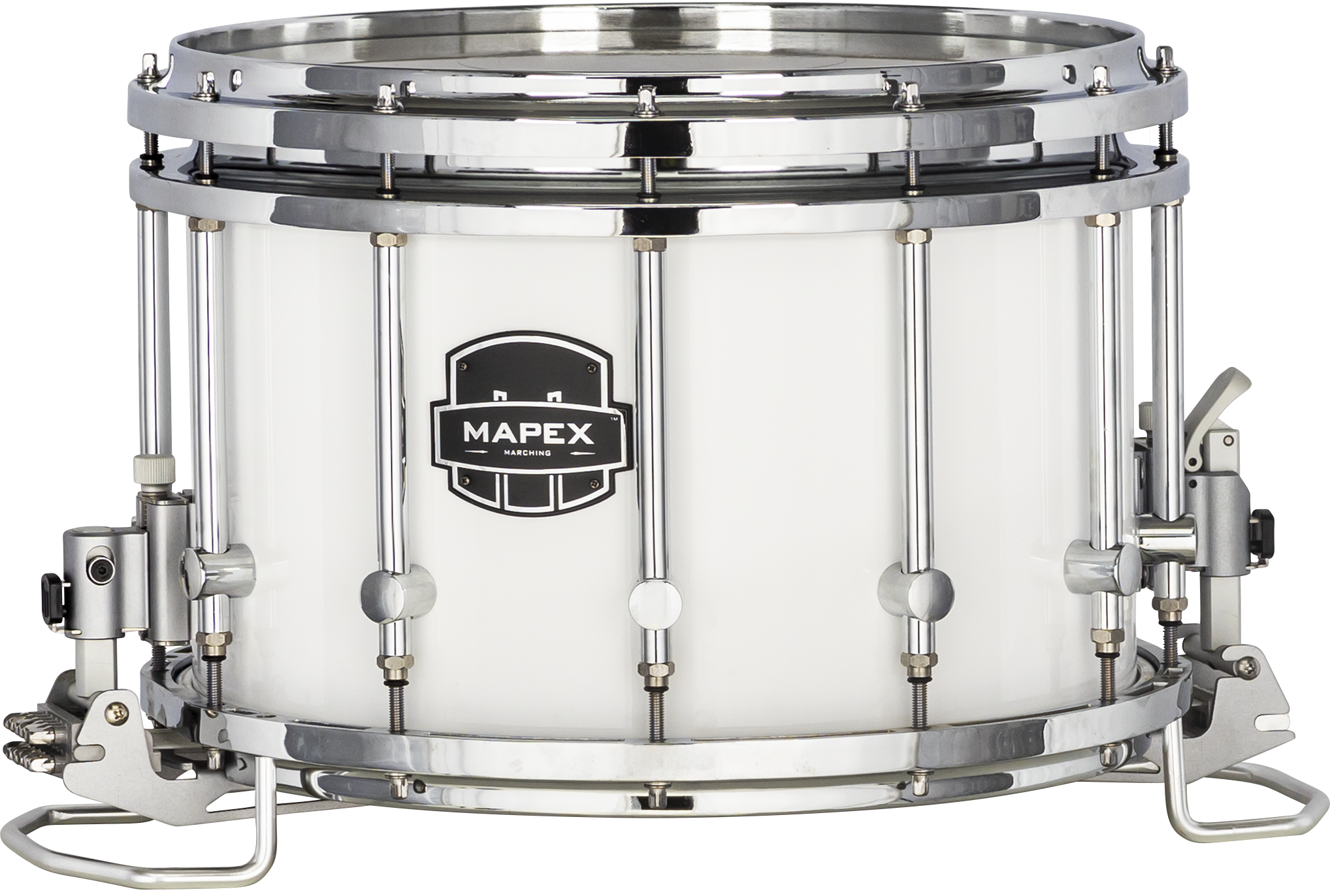 Mapex Quantum Mark II Agility Marching Snare Drum - 14 inches x 10 inches, Gloss White | Sweetwater