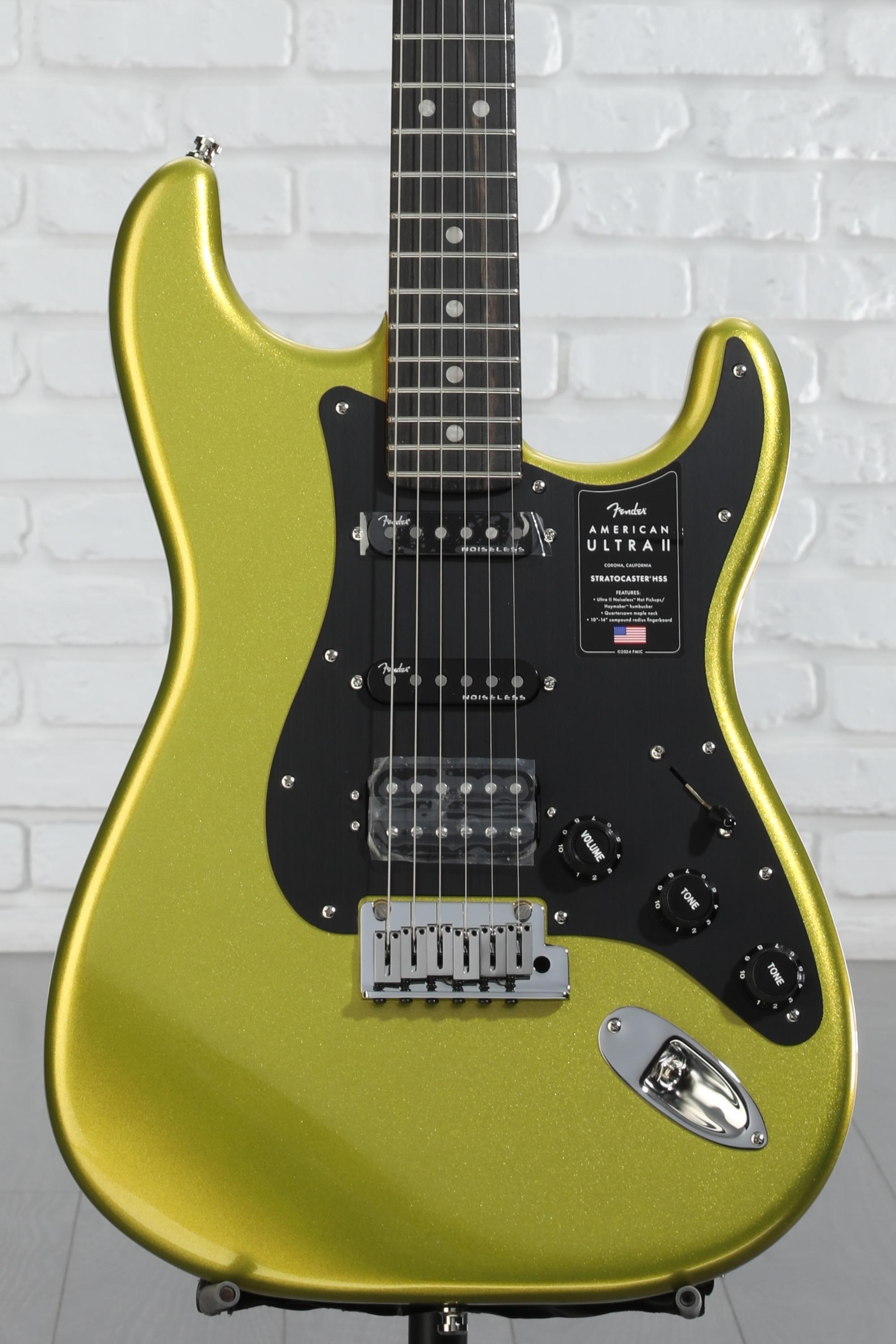 Fender American Ultra II Stratocaster HSS Electric Guitar - Solar Flare ...