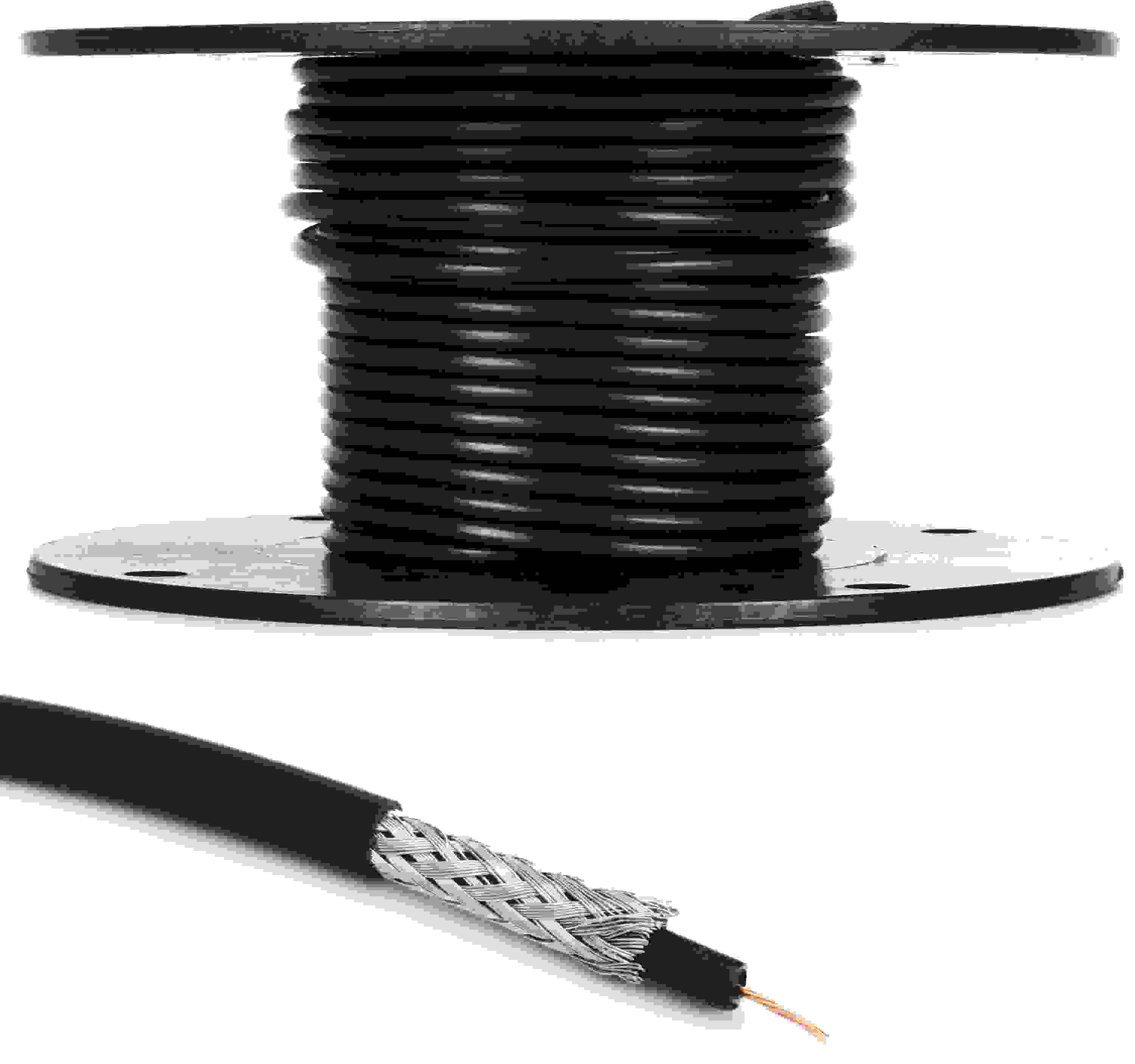 George Ls .155 Bulk Guitar Cable - 50 foot Roll - Black | Sweetwater