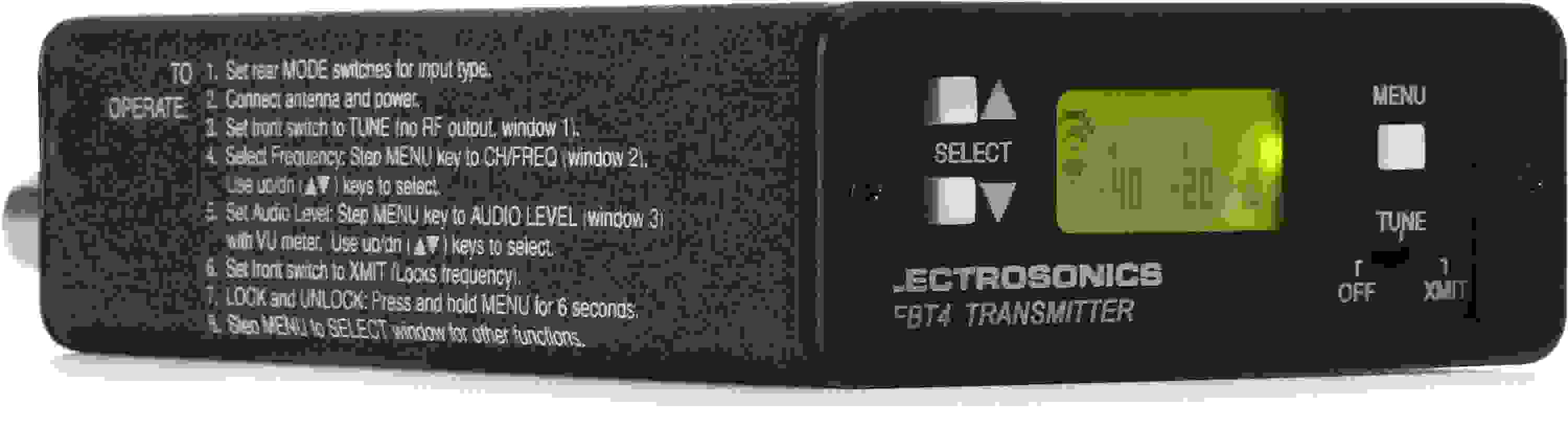 Lectrosonics IFBT4 Frequency-Agile Compact IFB Wireless Transmitter ...