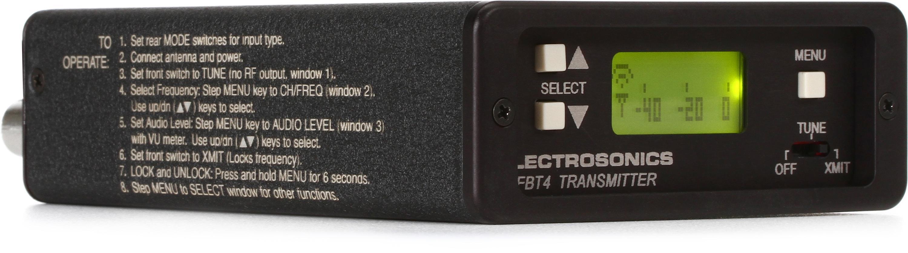 Lectrosonics IFBT4 Frequency-Agile Compact IFB Wireless Transmitter ...