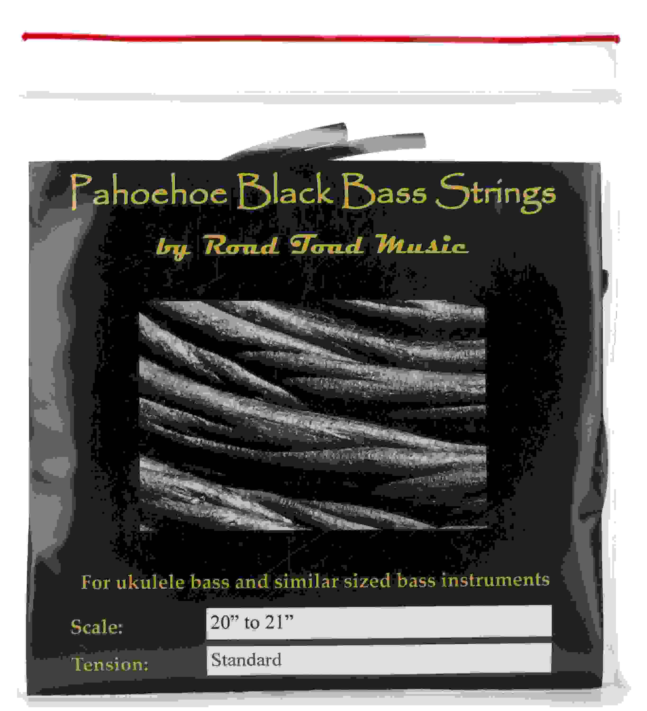 Road Toad Music U-Bass Pahoehoe Ukulele Strings - 4-string Black ...