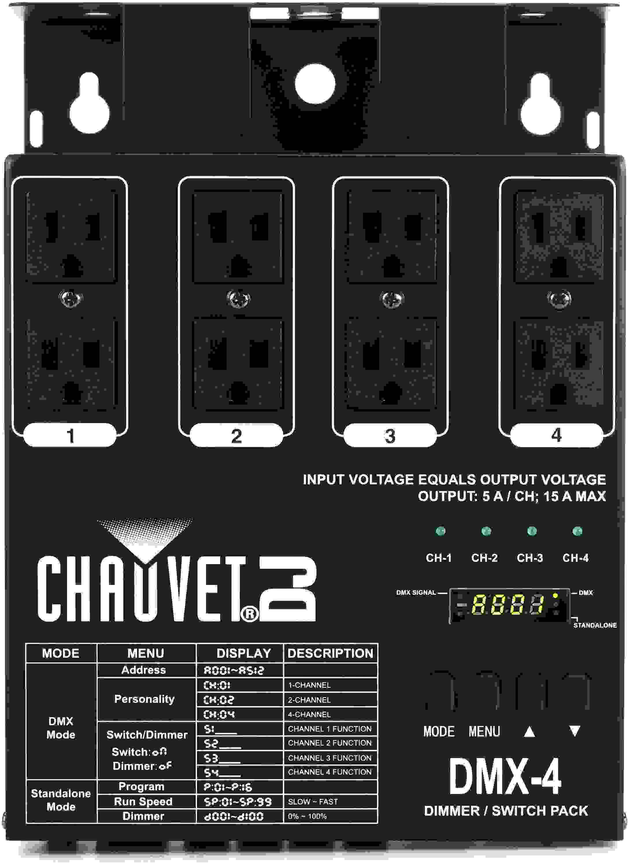 Chauvet DJ DMX-4 4-channel DMX Dimmer/Switch Pack | Sweetwater