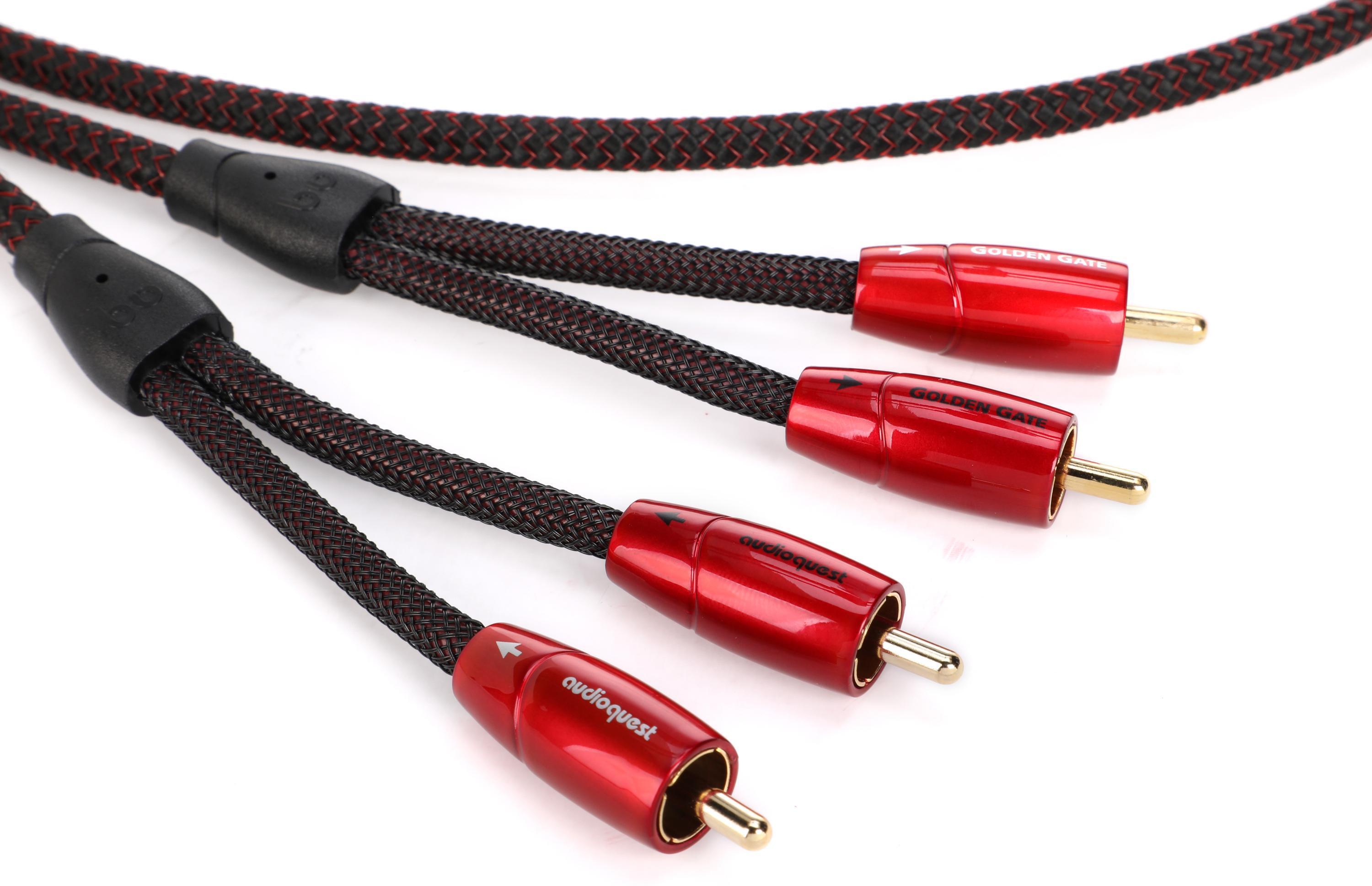 AudioQuest Golden Gate RCA Turntable Cable - 4.9 feet | Sweetwater
