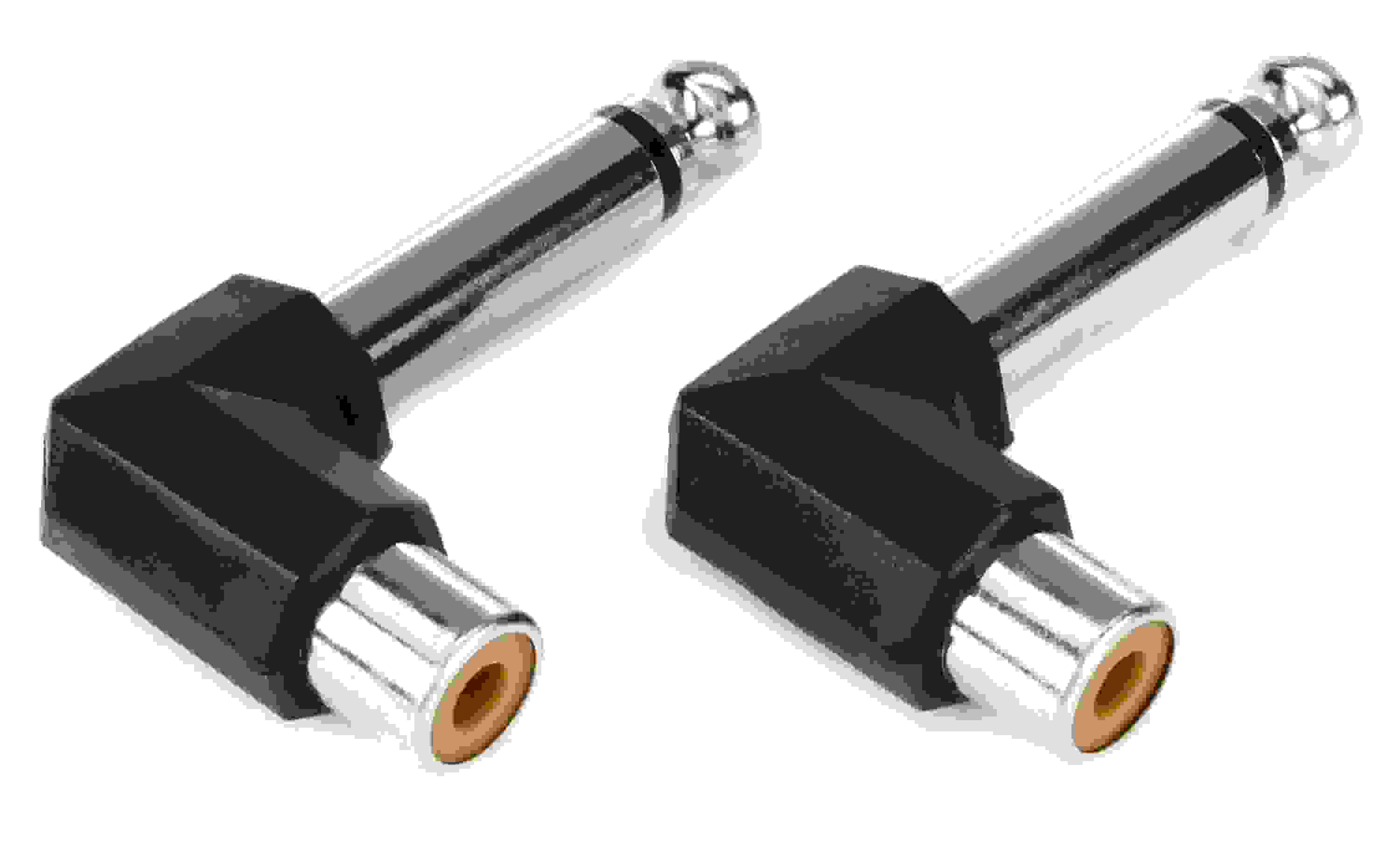 Hosa GPR-123 Right-angle Female RCA to Male 1/4 inch TS Adapters (2 ...