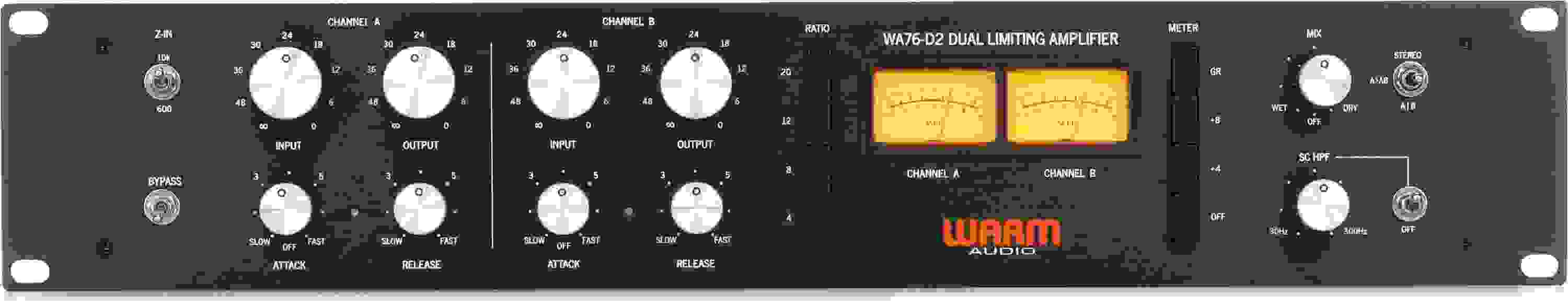Warm Audio WA76-D2 Dual-channel Discrete FET Compressor/Limiter ...