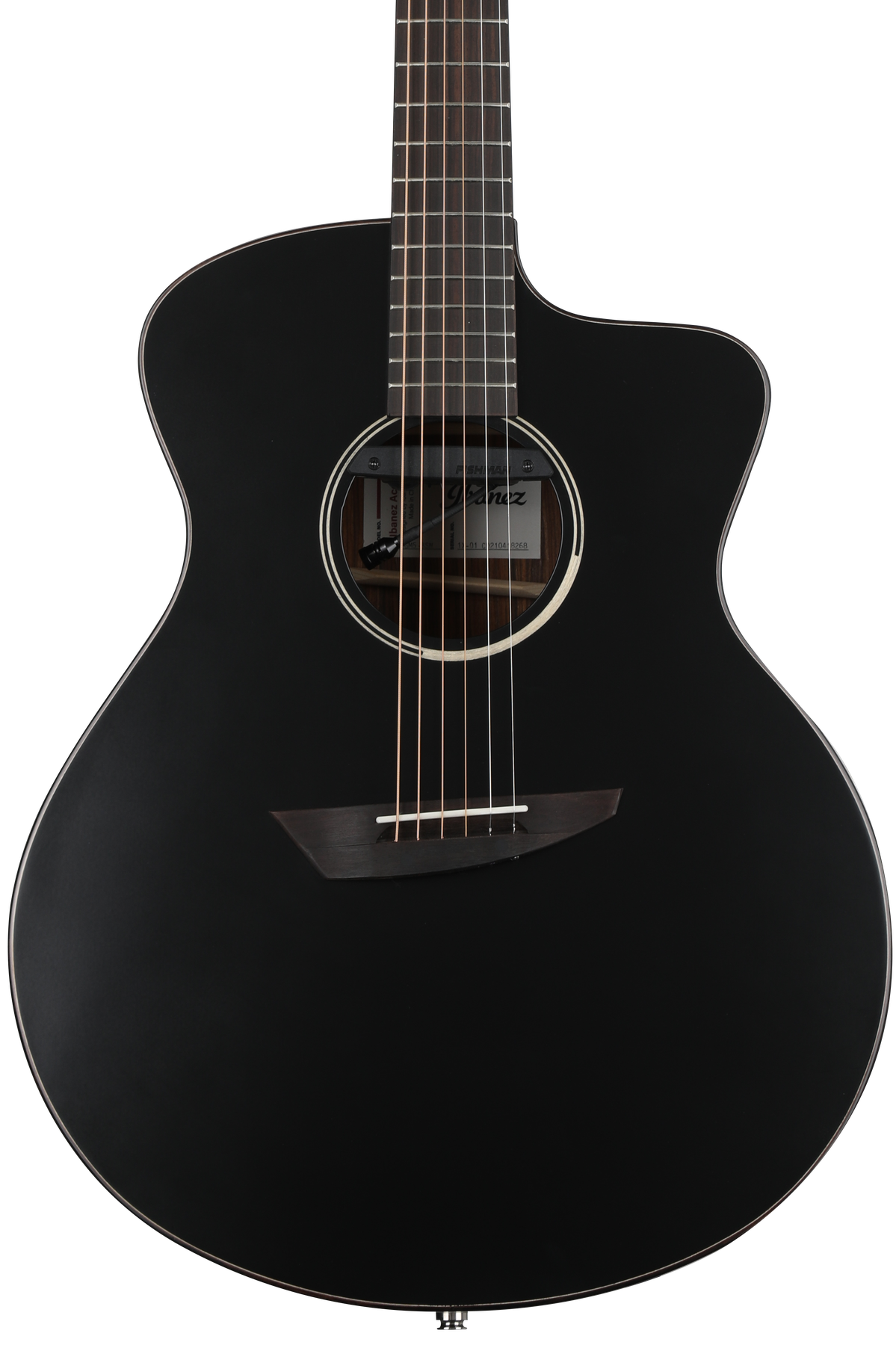 Ibanez Jon Gomm Signature JGM5 Acoustic-Electric Guitar - Black Satin Top, Natural High Gloss ...