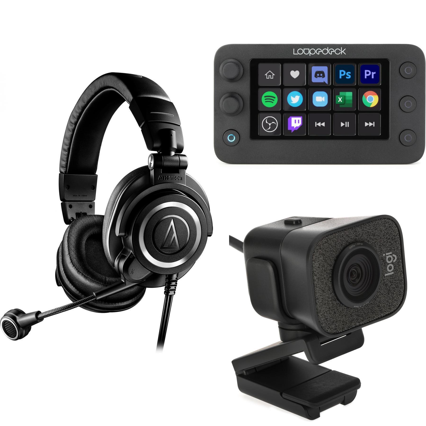 Audio-Technica StreamSet USB Streaming Headset and Loupedeck Live S ...