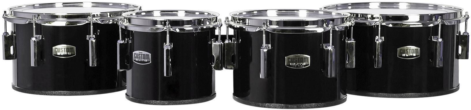 Dynasty Custom Elite Multi-Tenor Marching Drums, Quad - Black | Sweetwater