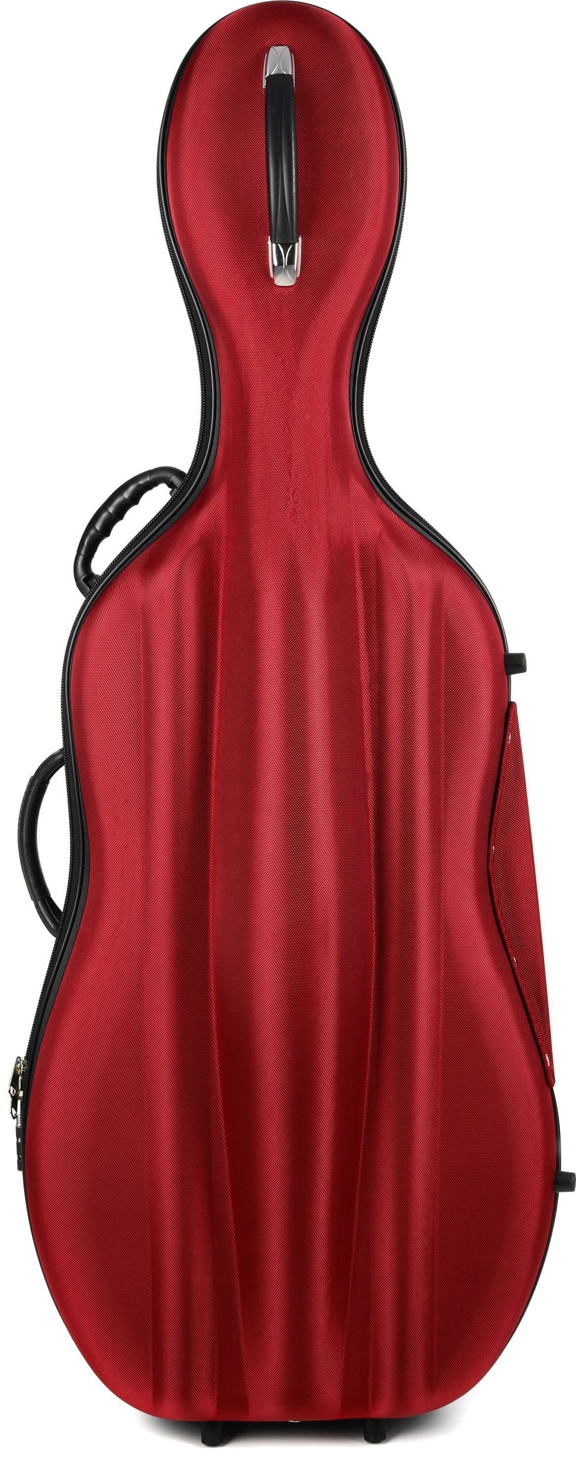 Howard Core CC490W Cello Case - Red, 4/4 Size | Sweetwater
