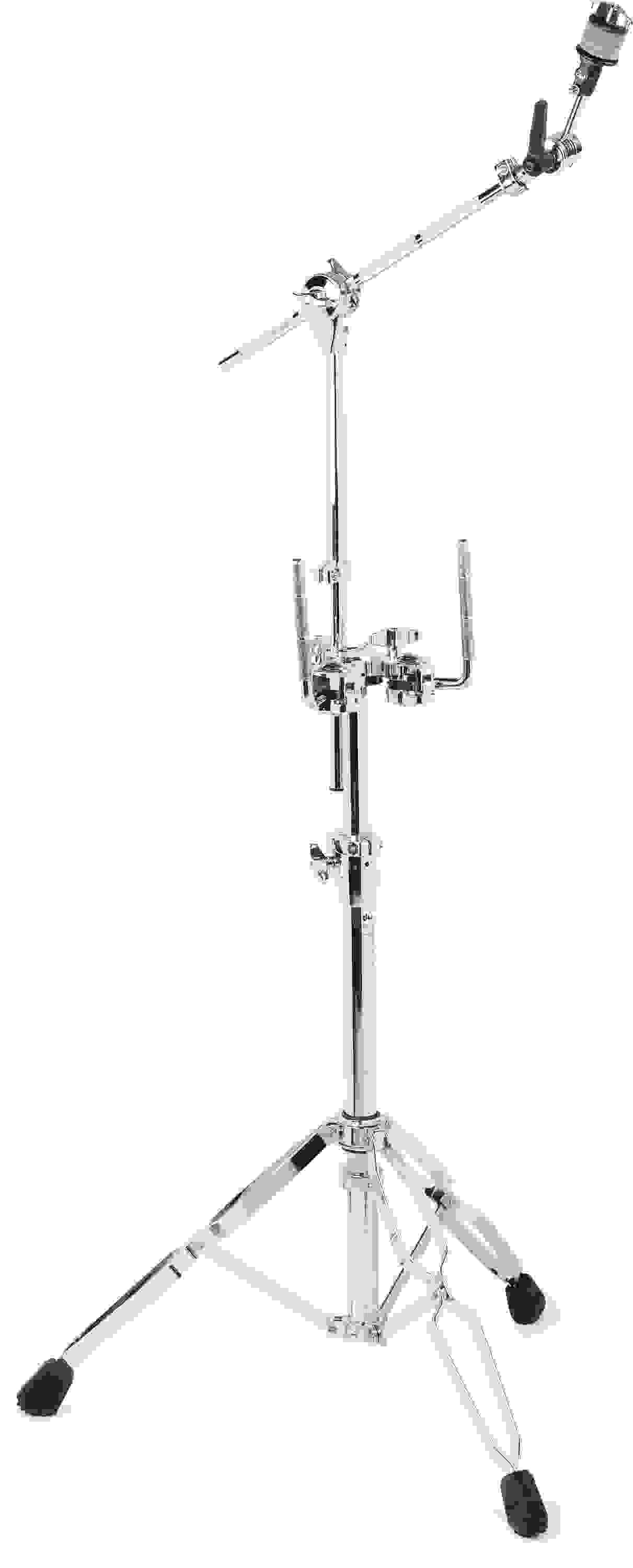 DW DWCP9934 9000 Series Heavy Duty Double Tom/Cymbal Stand with Cymbal ...