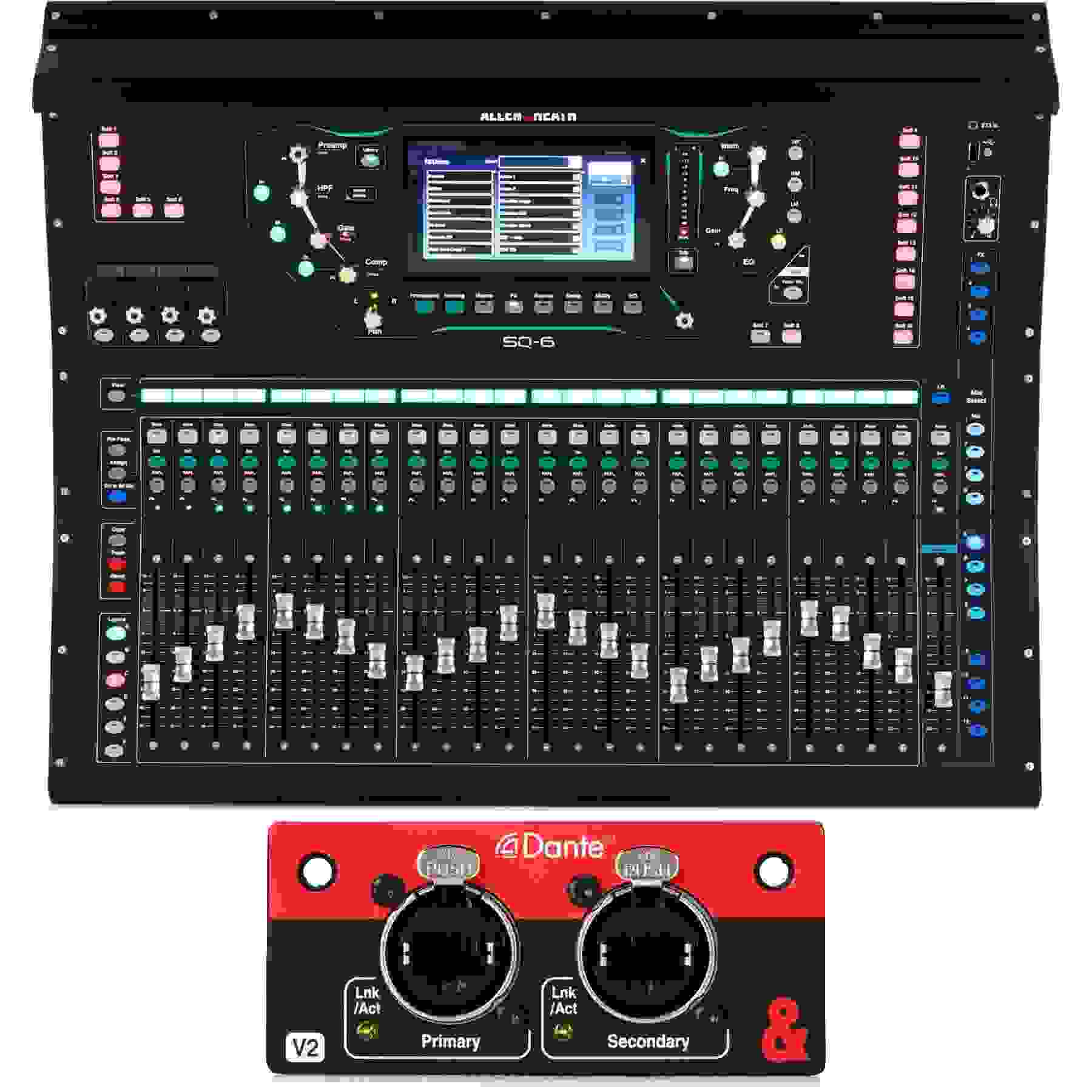 Allen & Heath SQ-6 48-channel Digital Mixer with Dante Card | Sweetwater