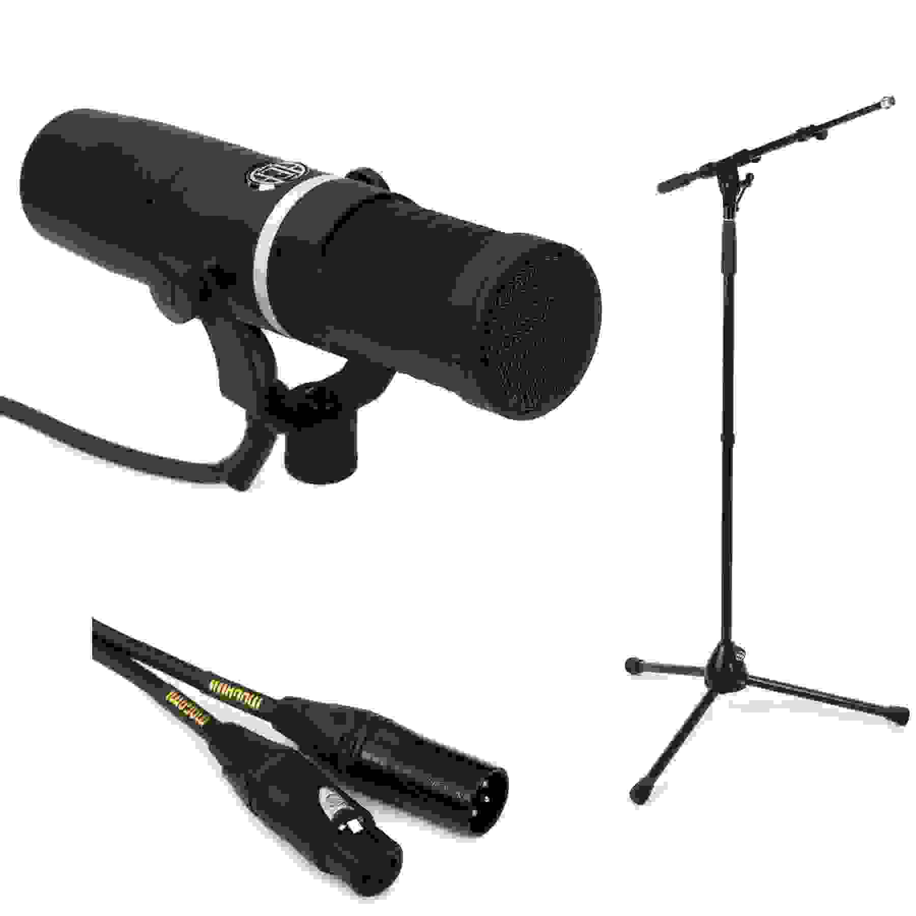 AEA KU5A Supercardioid Ribbon Microphone Bundle with Stand and Cable ...