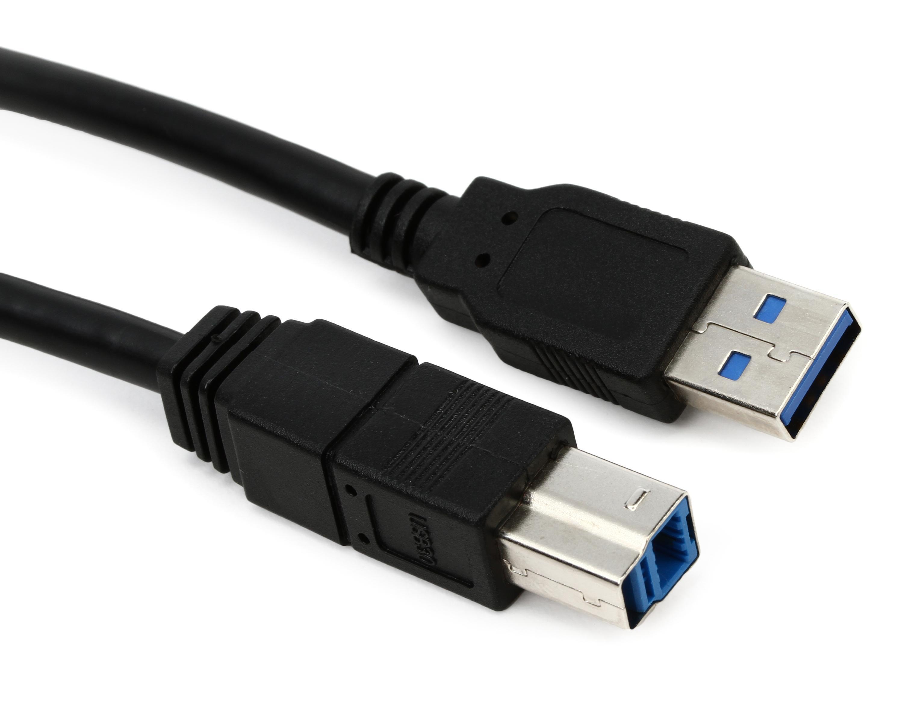 StarTech.com USB3SAB6BK Black SuperSpeed USB 3.0 Type A to Type B Cable - 6 foot | Sweetwater