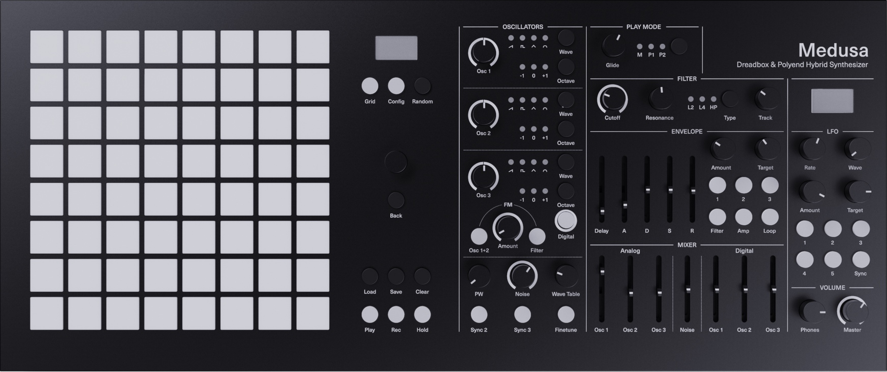 Polyend Medusa Black Analog and Wavetable Synthesizer with Sequencer ...