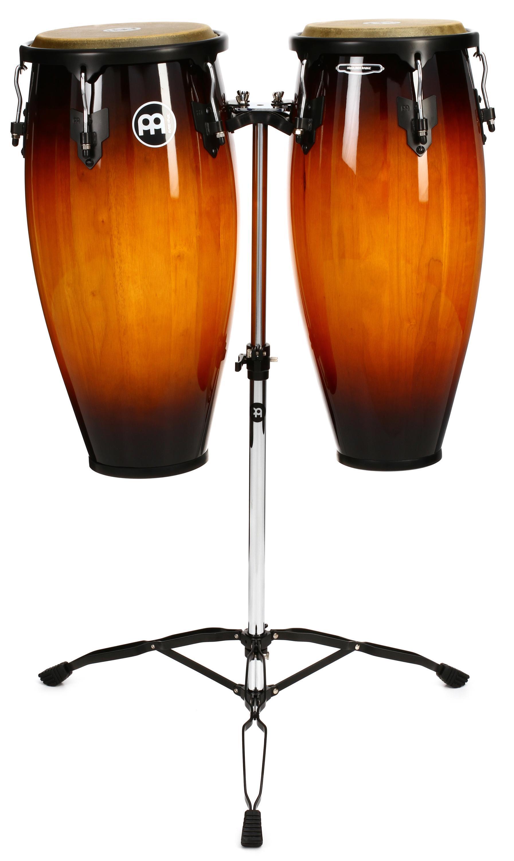 Meinl Percussion Headliner Series Conga Set with Double Stand - 10/11 ...