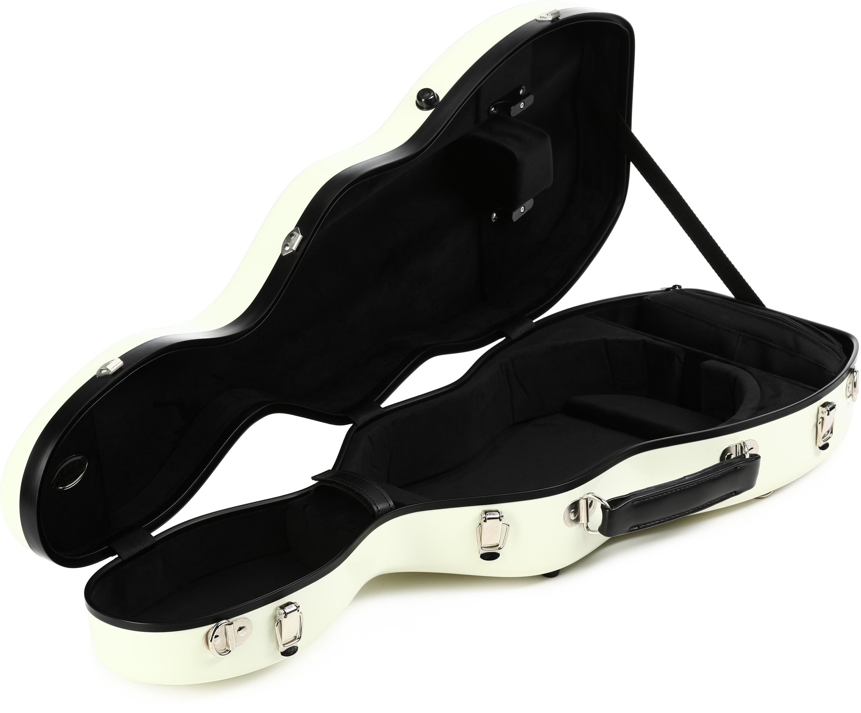 Bobelock B1062 Fiberglass Cello-shaped Violin Case - 4/4 Size, Ivory ...