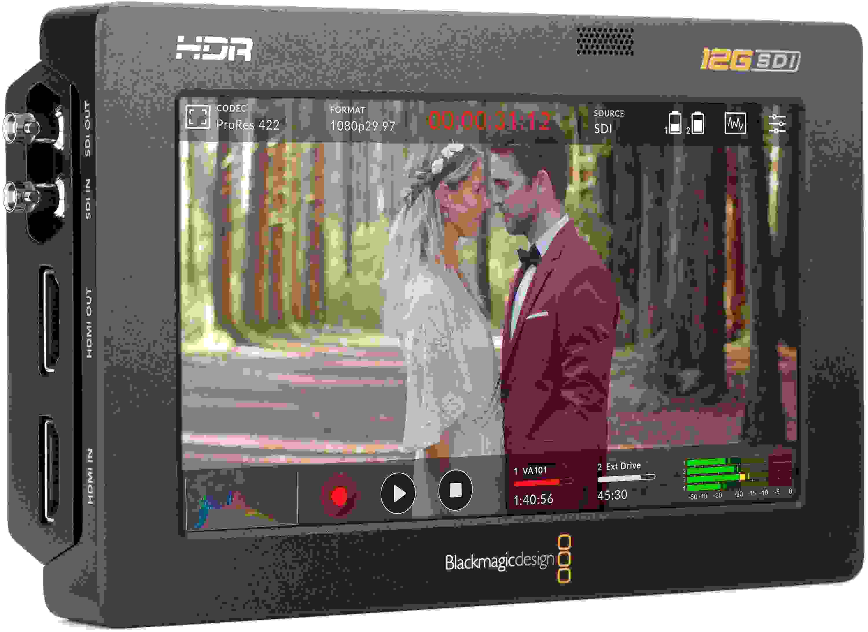 Blackmagic Design Video Assist 5-inch 12G HDR Portable Monitor, Recorder, Scope, and Viewfinder ...