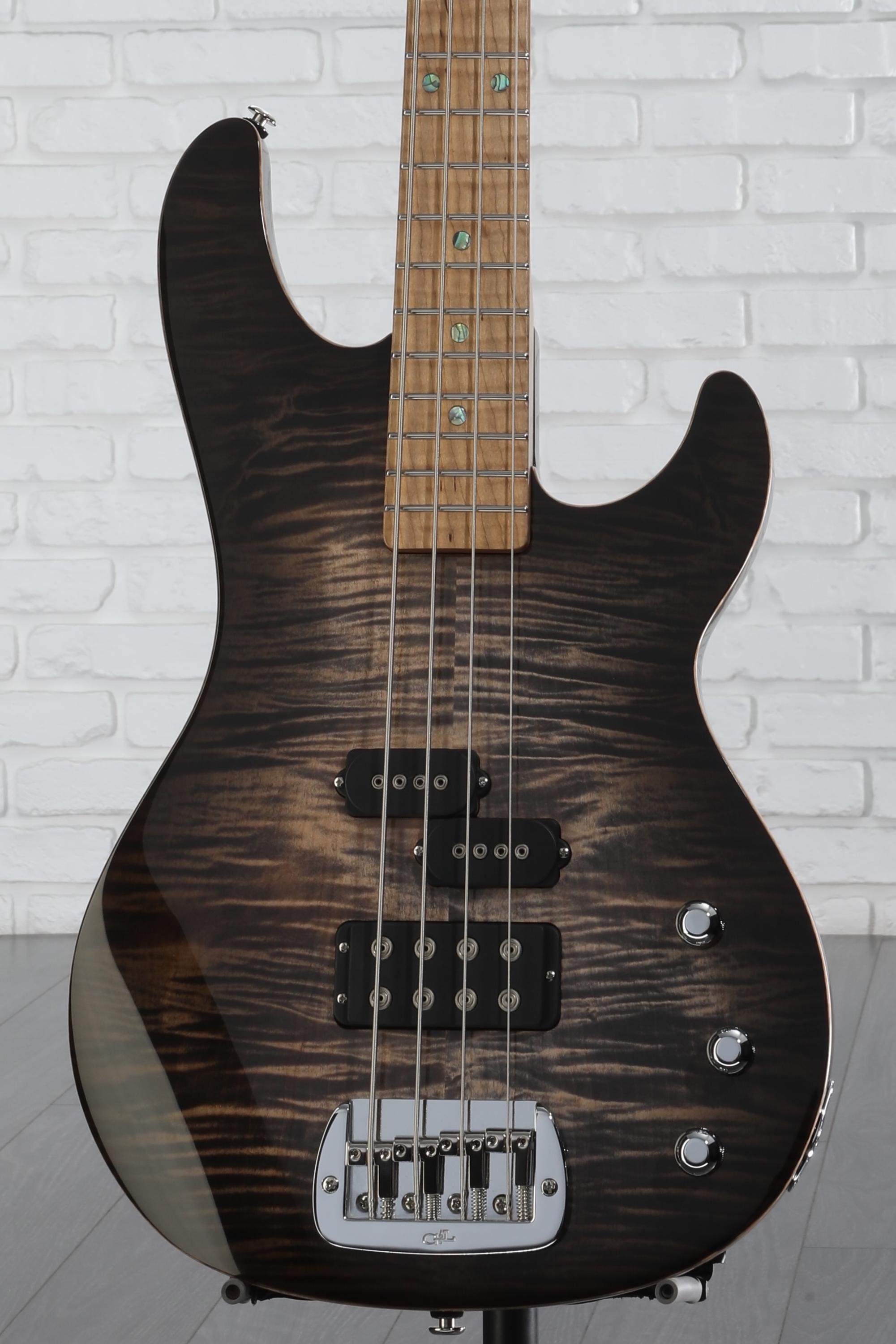 G&L Custom Shop SB2 PMFD Bass Guitar - Charcoal Burst | Sweetwater