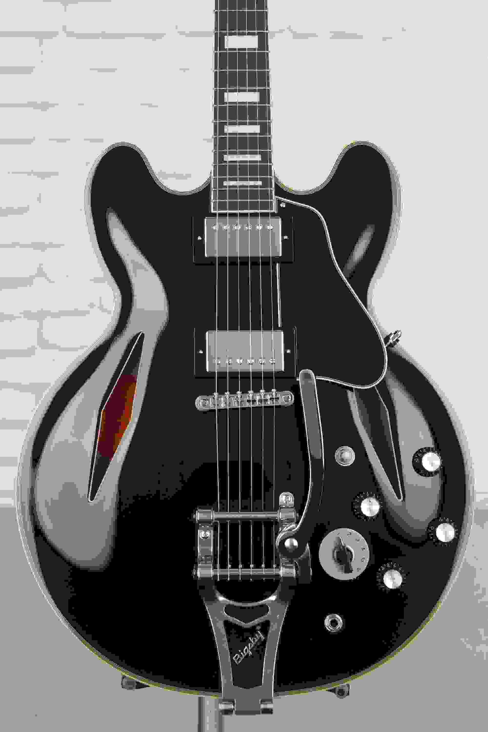 Epiphone Shinichi Ubukata ES-355 Custom Bigsby Semi-hollowbody Electric Guitar - Ebony Reviews ...