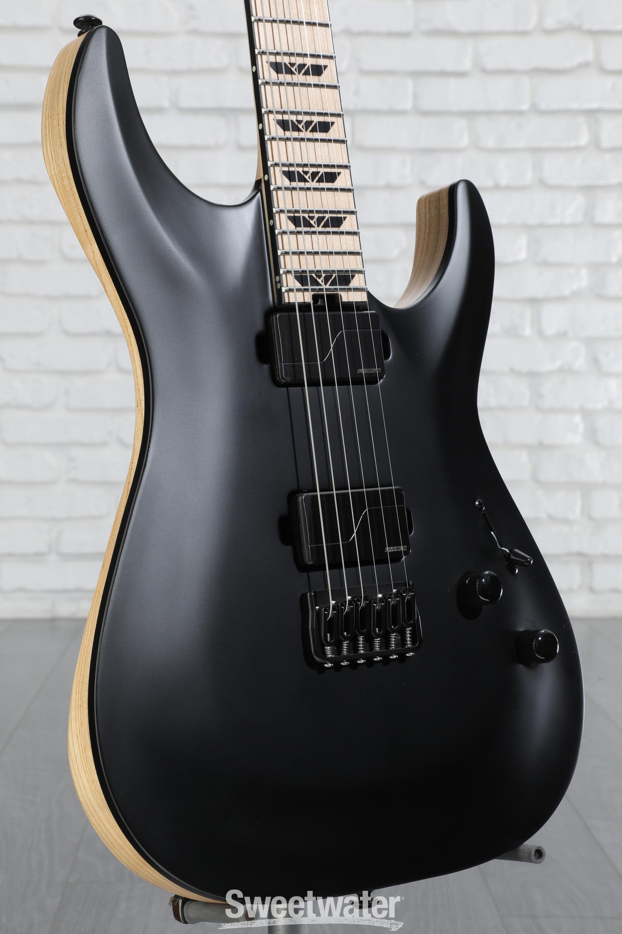 Schecter C-1 SLS Custom Electric Guitar - Satin Black | Sweetwater
