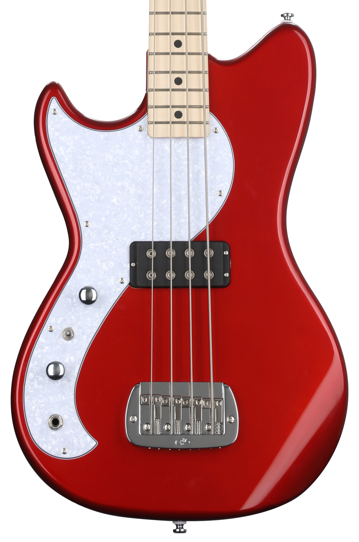G&L Tribute Fallout Short Scale Left-handed Bass Guitar - Candy Apple ...