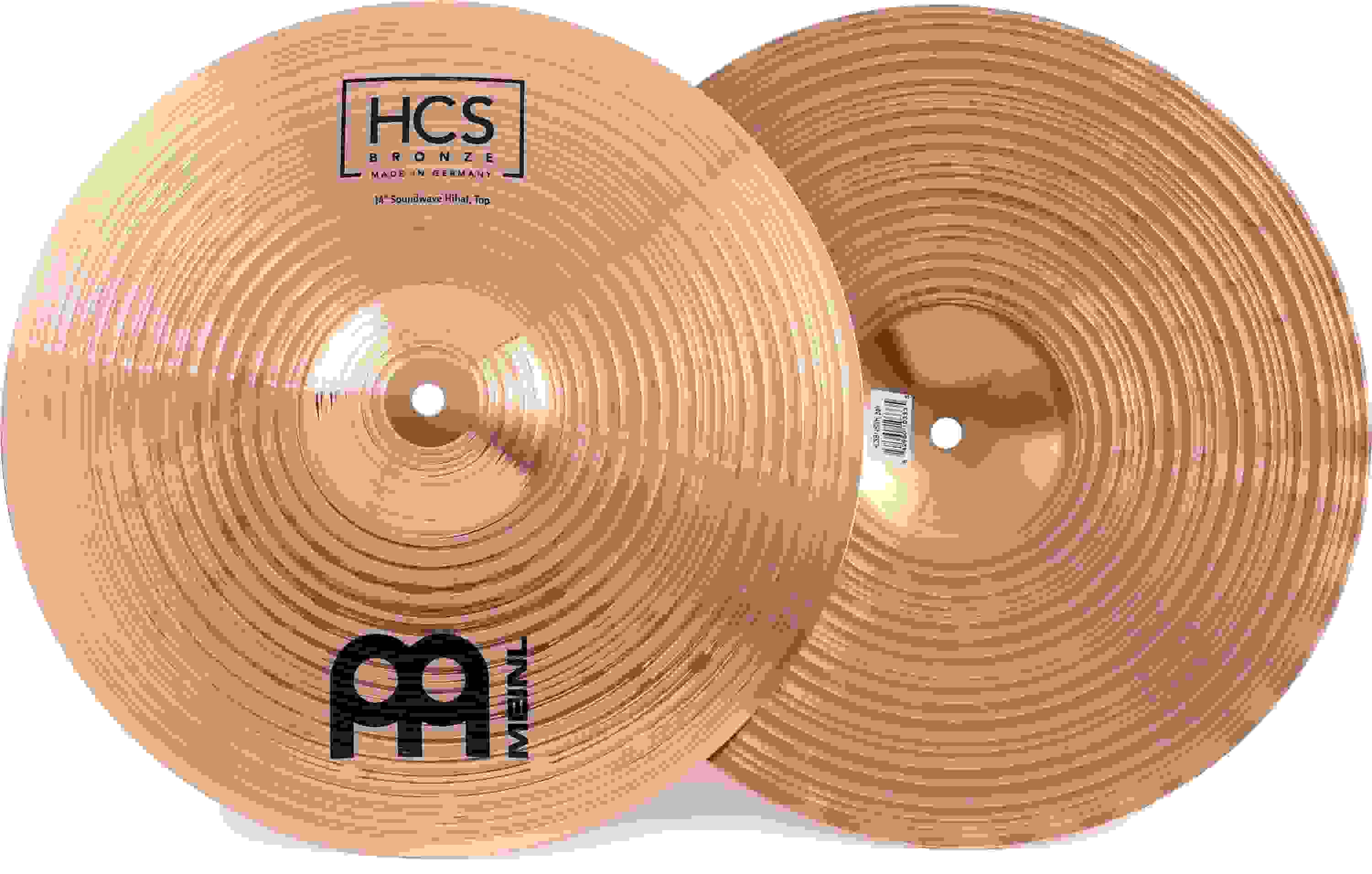 Meinl Cymbals 14 inch HCS Bronze Soundwave Hi-Hat Cymbals | Sweetwater