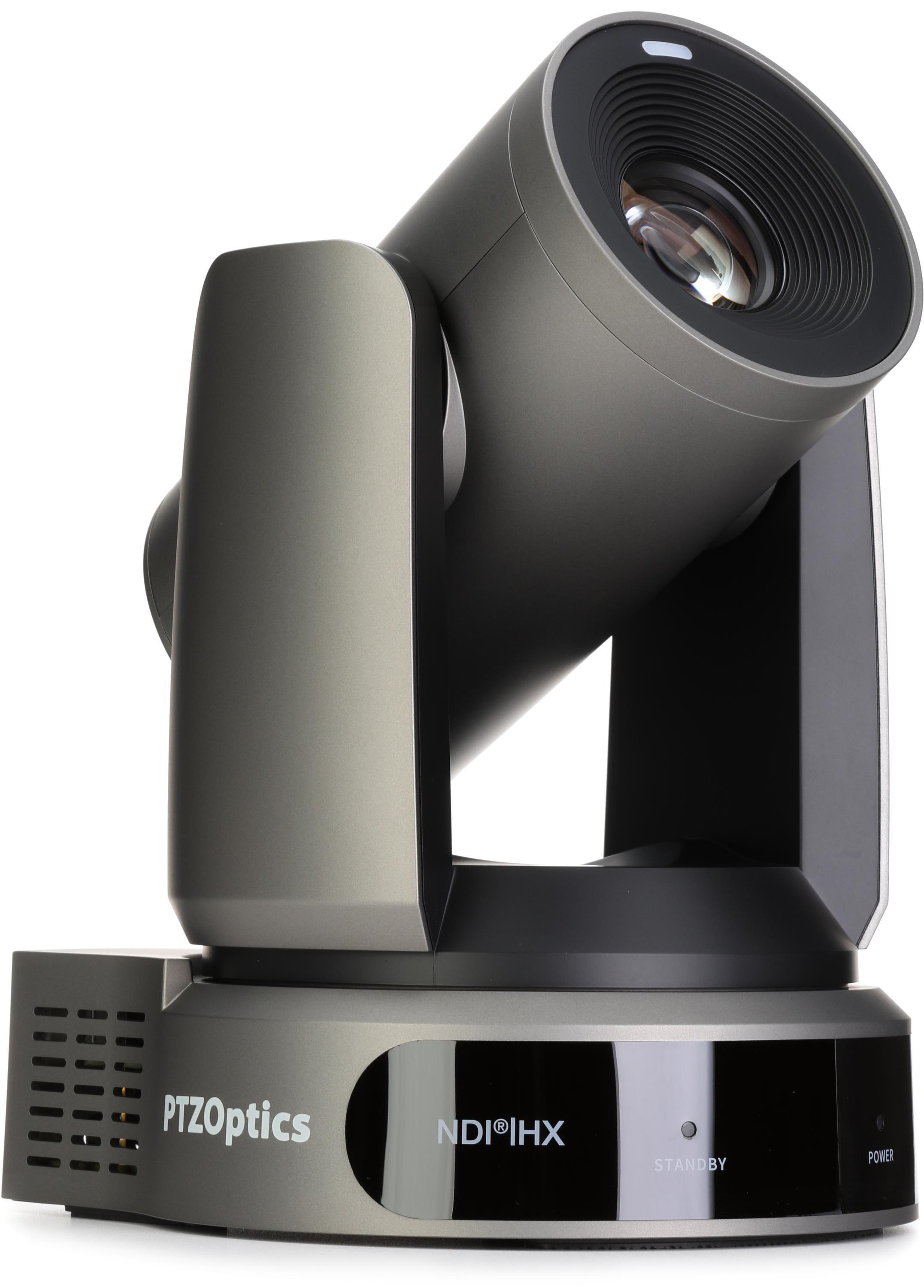 PTZOptics Move 4K Auto-tracking PTZ Video Camera - Gray | Sweetwater