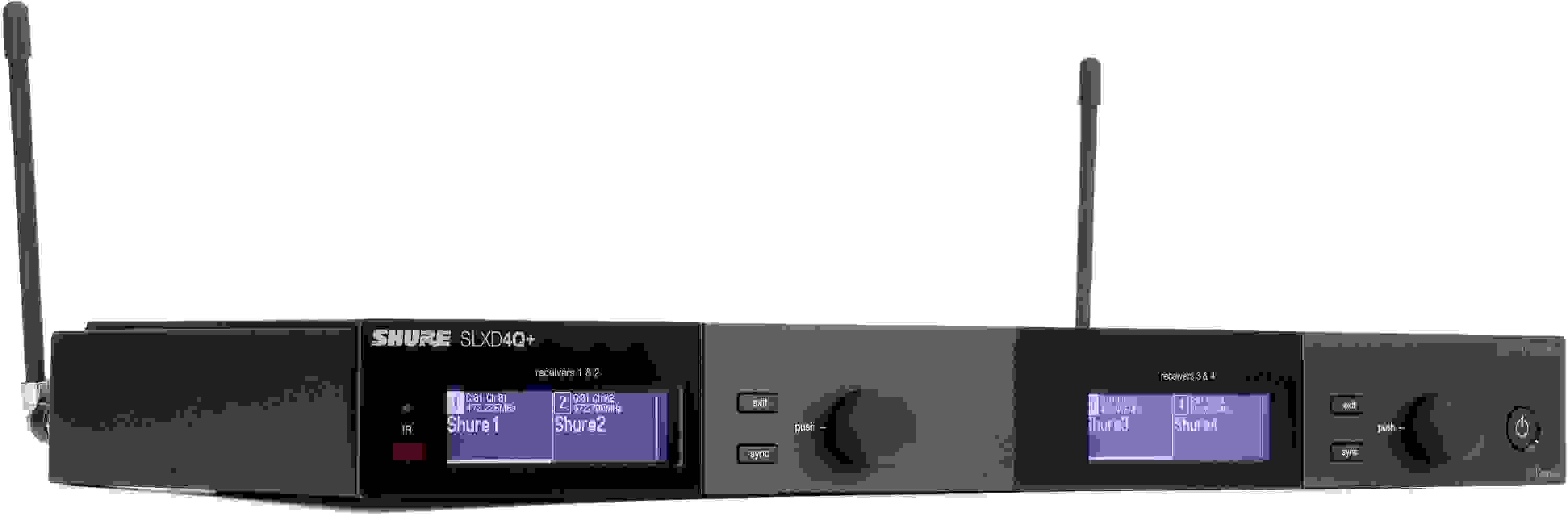 Shure SLXD4Q+ Quad Wireless Receiver - G57 Band | Sweetwater