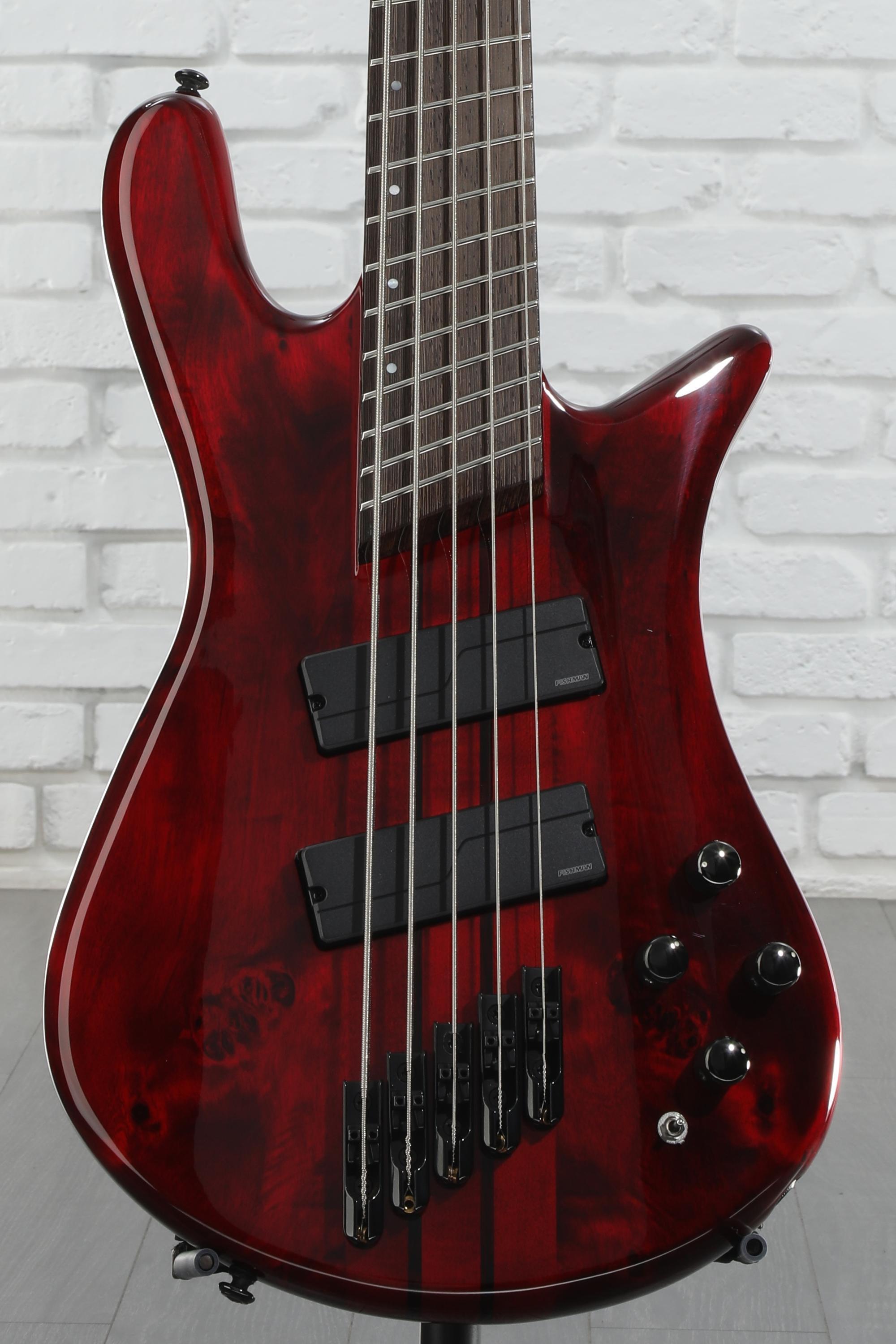 Spector NS Dimension 5 Bass Guitar - Inferno Red Gloss | Sweetwater
