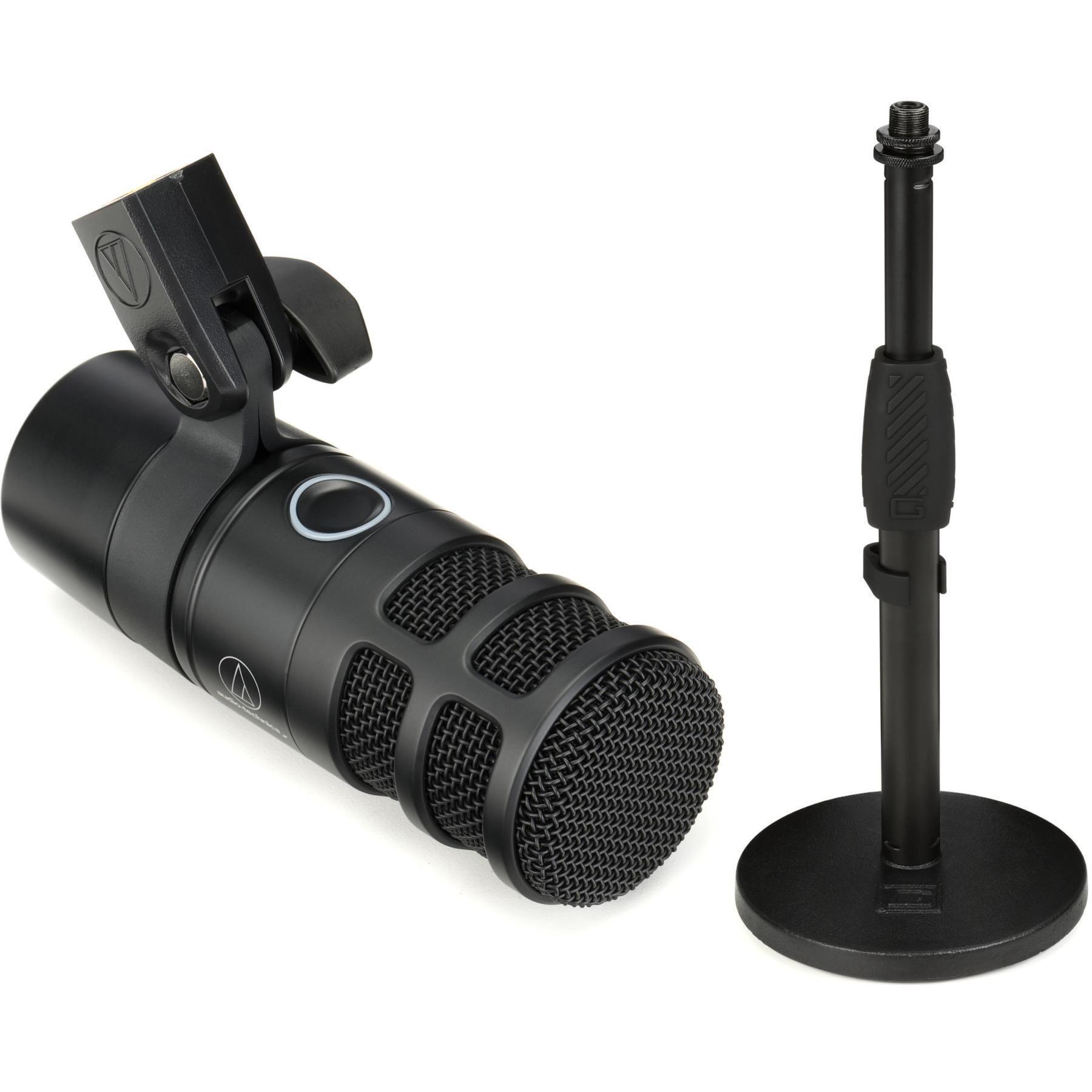 Audio-Technica AT2040USB Dynamic Broadcast USB Microphone with Desk ...