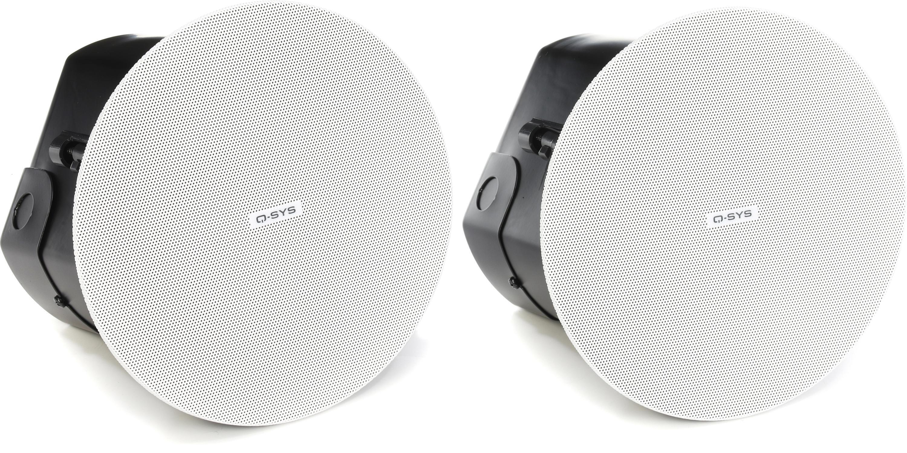 QSC AcousticDesign AD-C4T-ZB 4.5-inch 2-way Ceiling Speakers - White ...