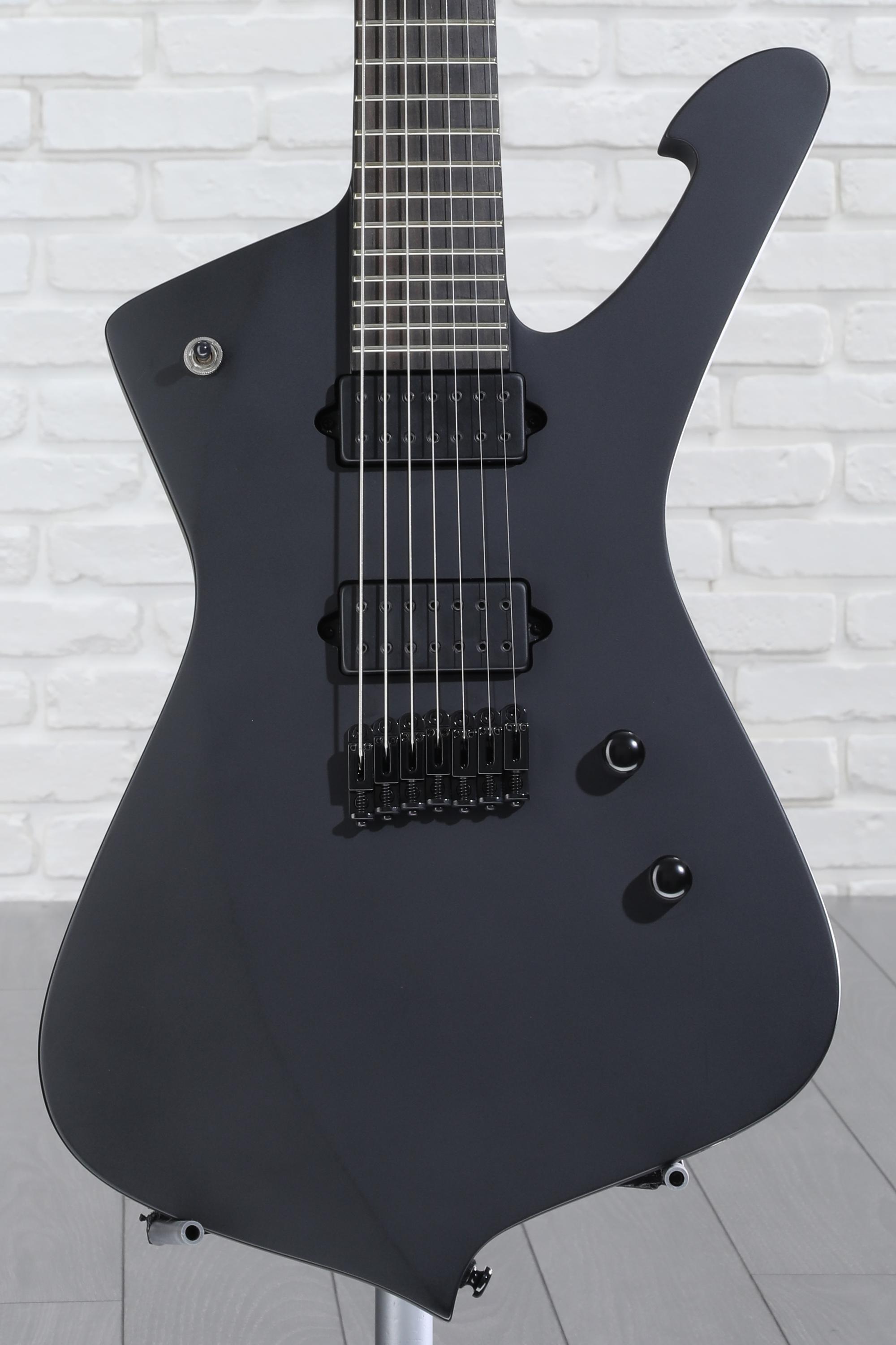 Ibanez Iron Label Iceman 7-string - Black Flat | Sweetwater