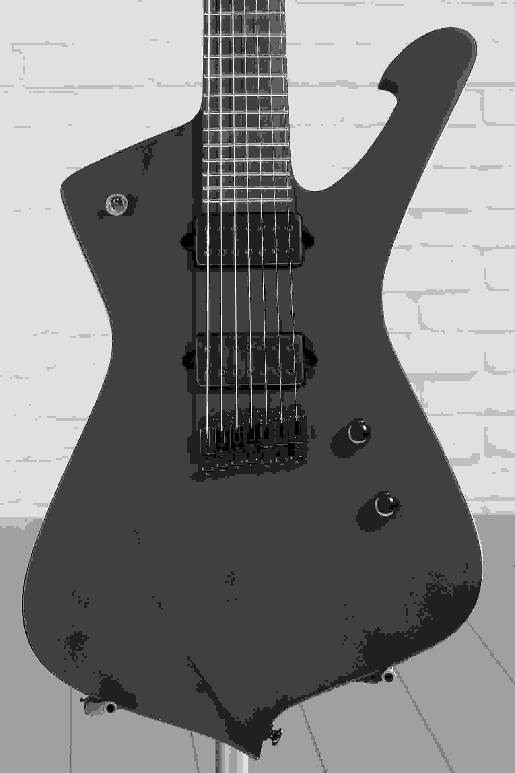 Ibanez Iron Label Iceman 7-string - Black Flat | Sweetwater