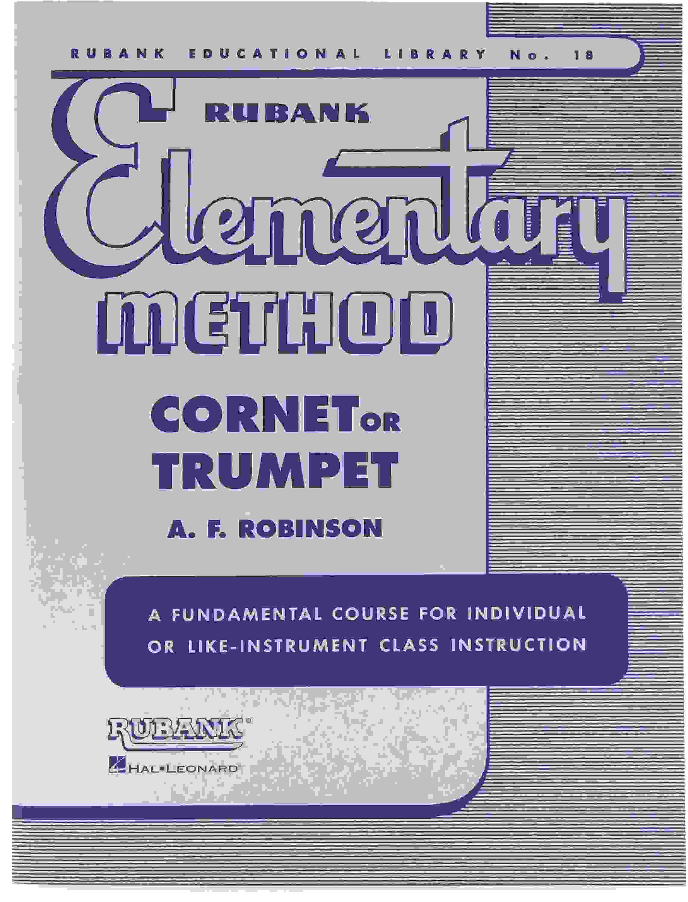 Hal Leonard Rubank Elementary Method for Band - Trumpet - Volume 1 ...