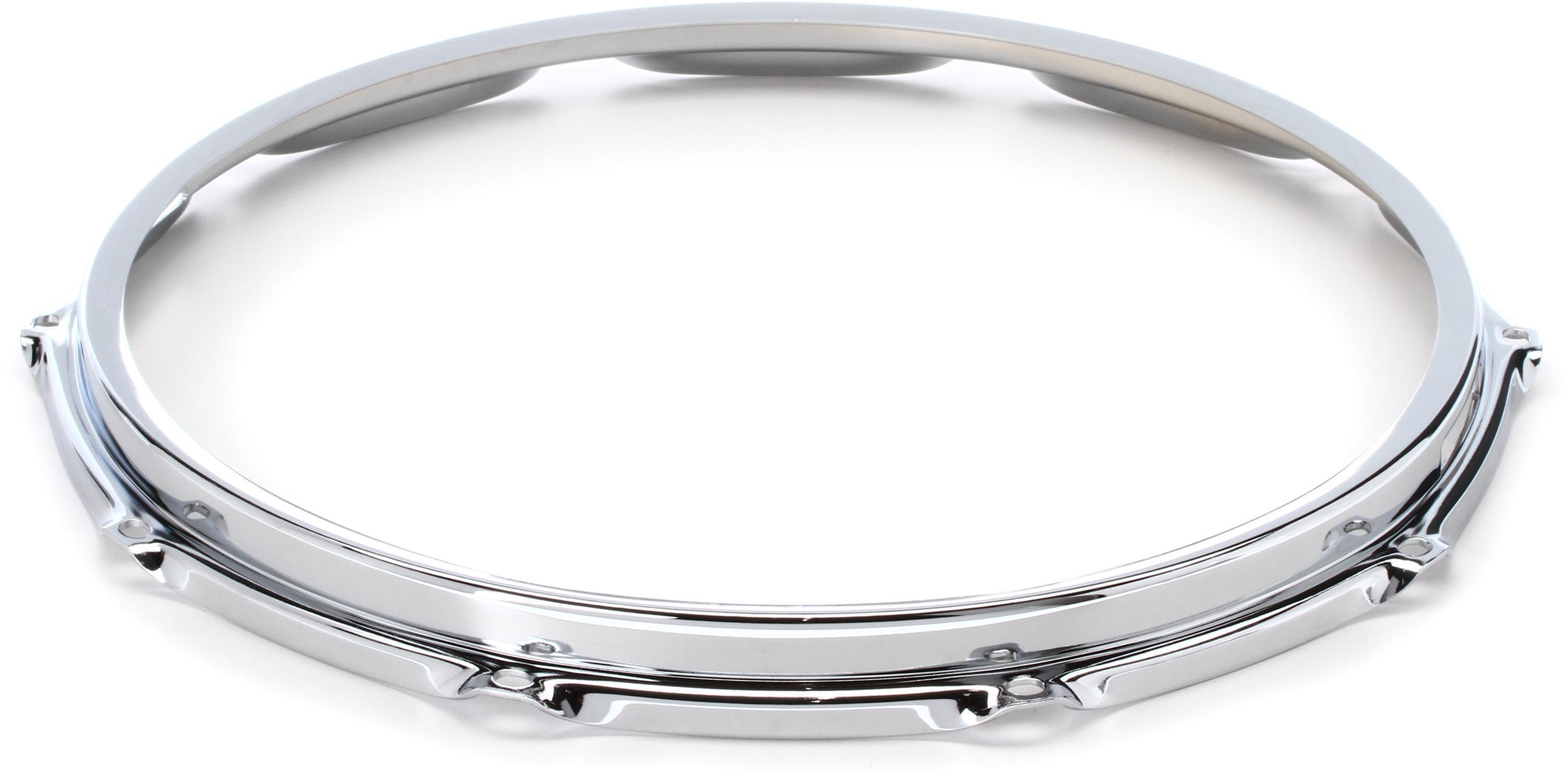 S Hoop 10-lug Snare Resonant Hoop - 14-inch - Chrome Finish | Sweetwater