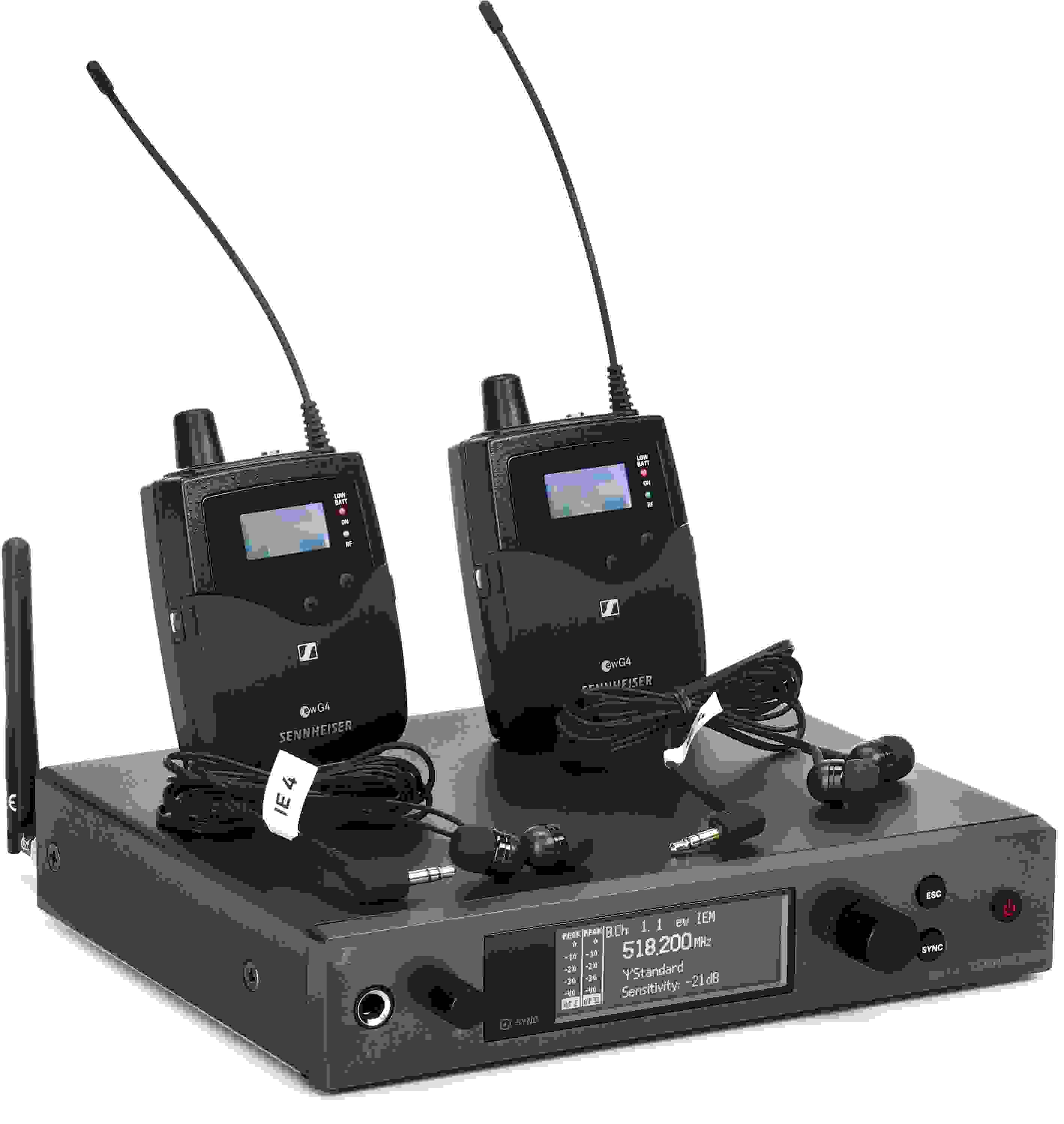 Sennheiser EW IEM G4-TWIN Wireless In-Ear Monitoring System - A Band ...
