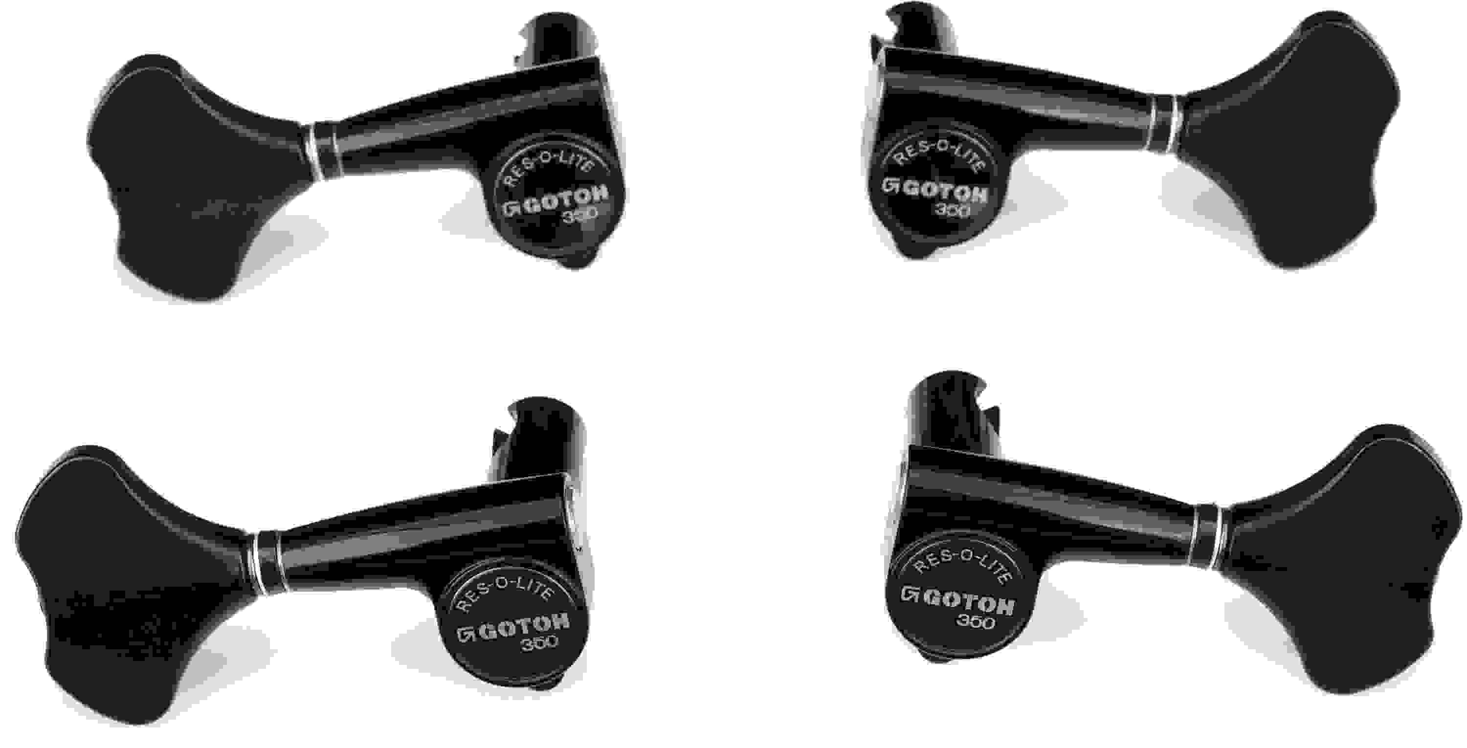 Gotoh GB350 Res-o-lite Bass Tuners - 2+2, Black | Sweetwater