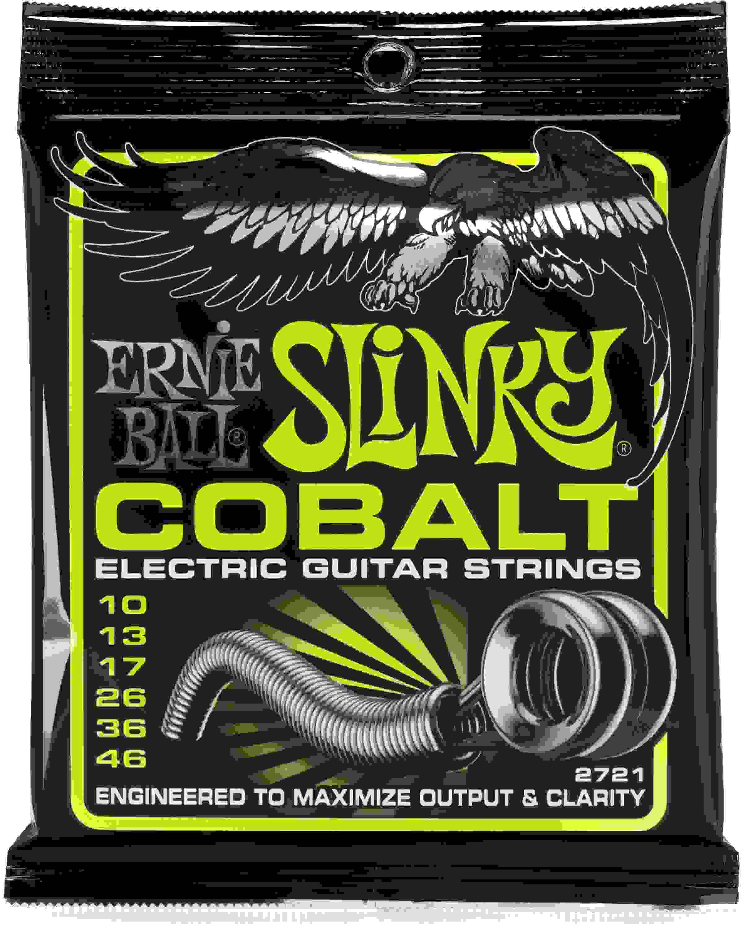 Ernie Ball 2721 Regular Slinky Cobalt Electric Guitar Strings - .010 ...