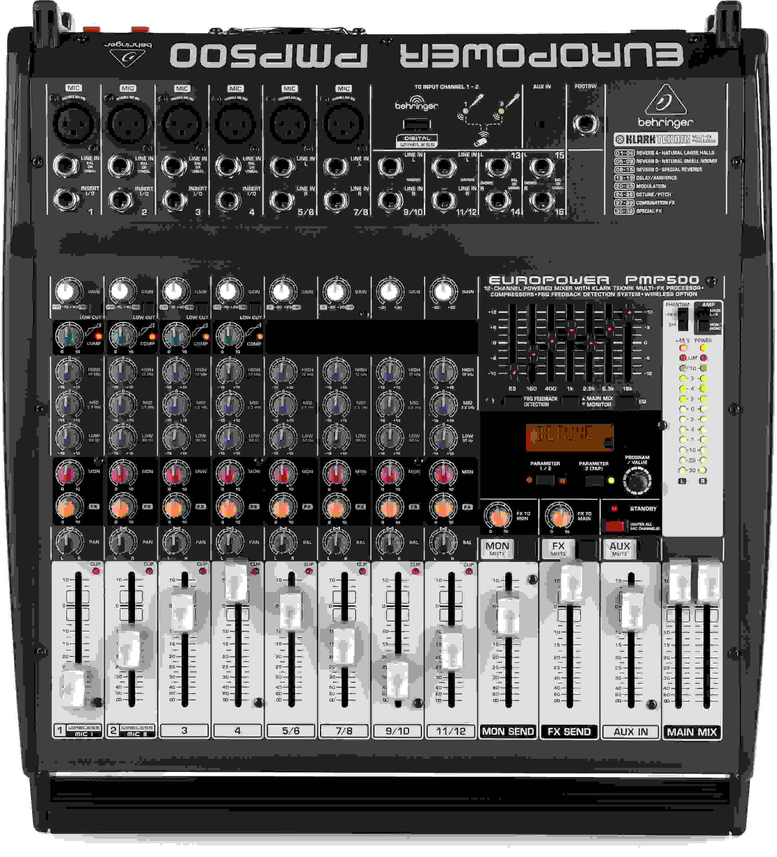 Behringer Europower PMP500 12-channel 500W Powered Mixer | Sweetwater
