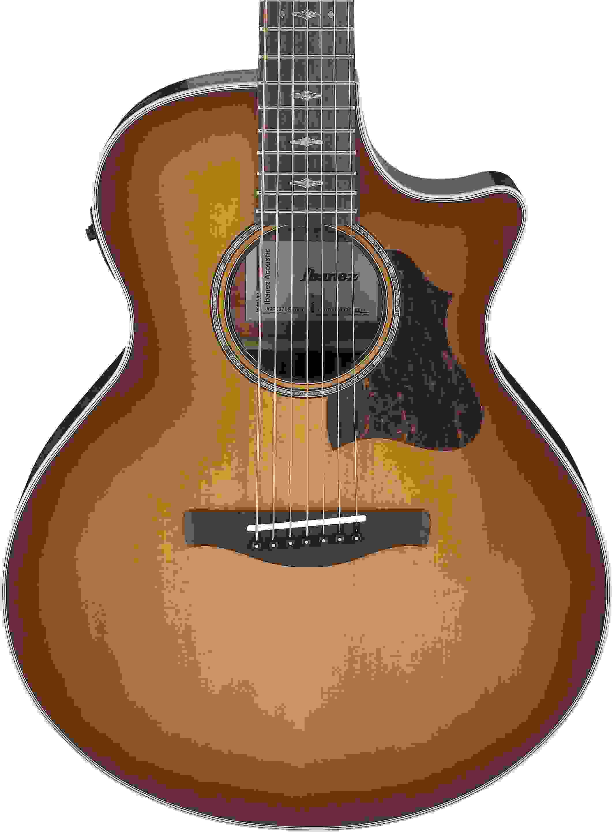 Ibanez AE3007FMH 7-string Acoustic-electric Guitar - Tobacco Edge Burst High Gloss | Sweetwater