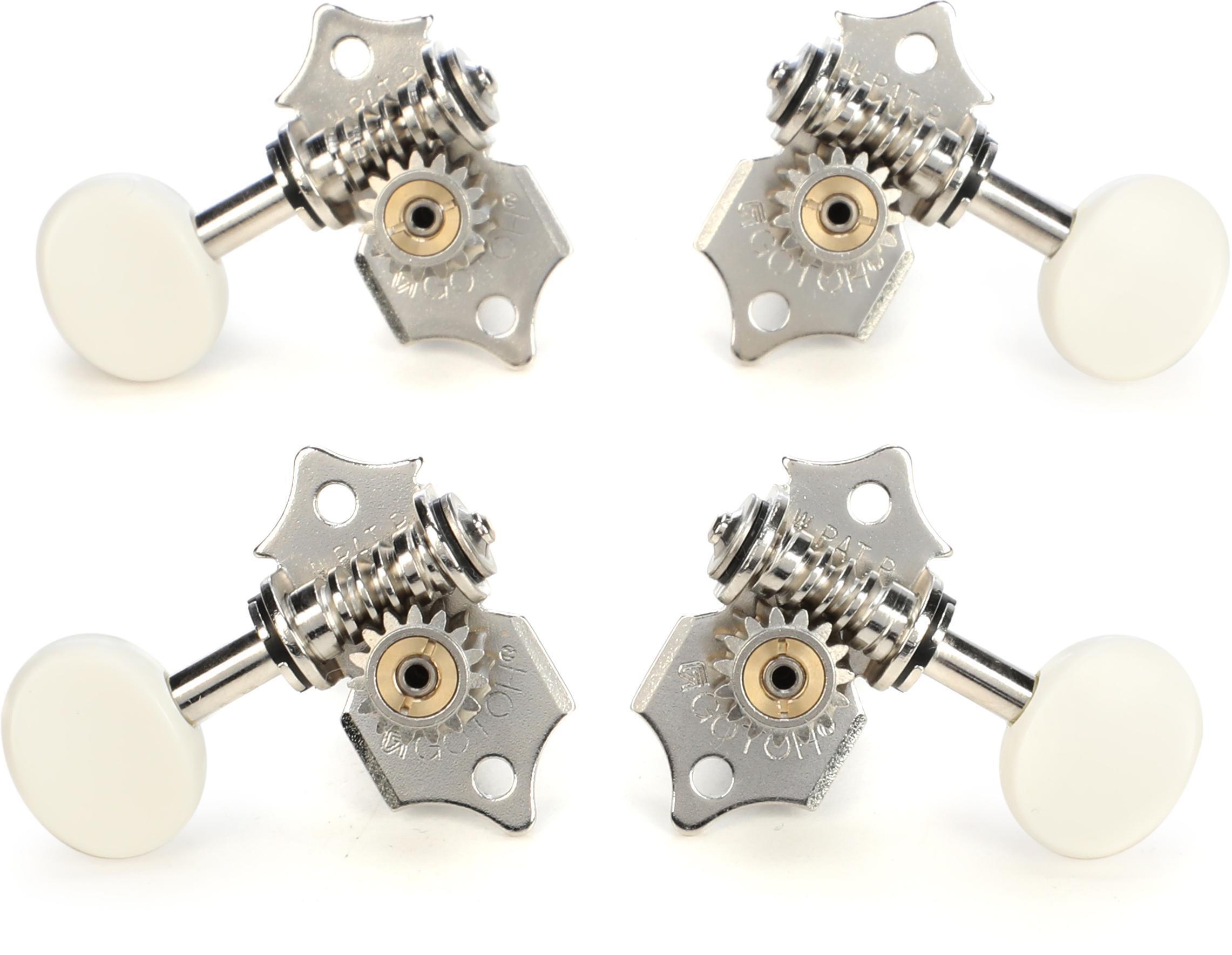 Gotoh UK700 Ukulele Tuners - Nickel with White Buttons | Sweetwater