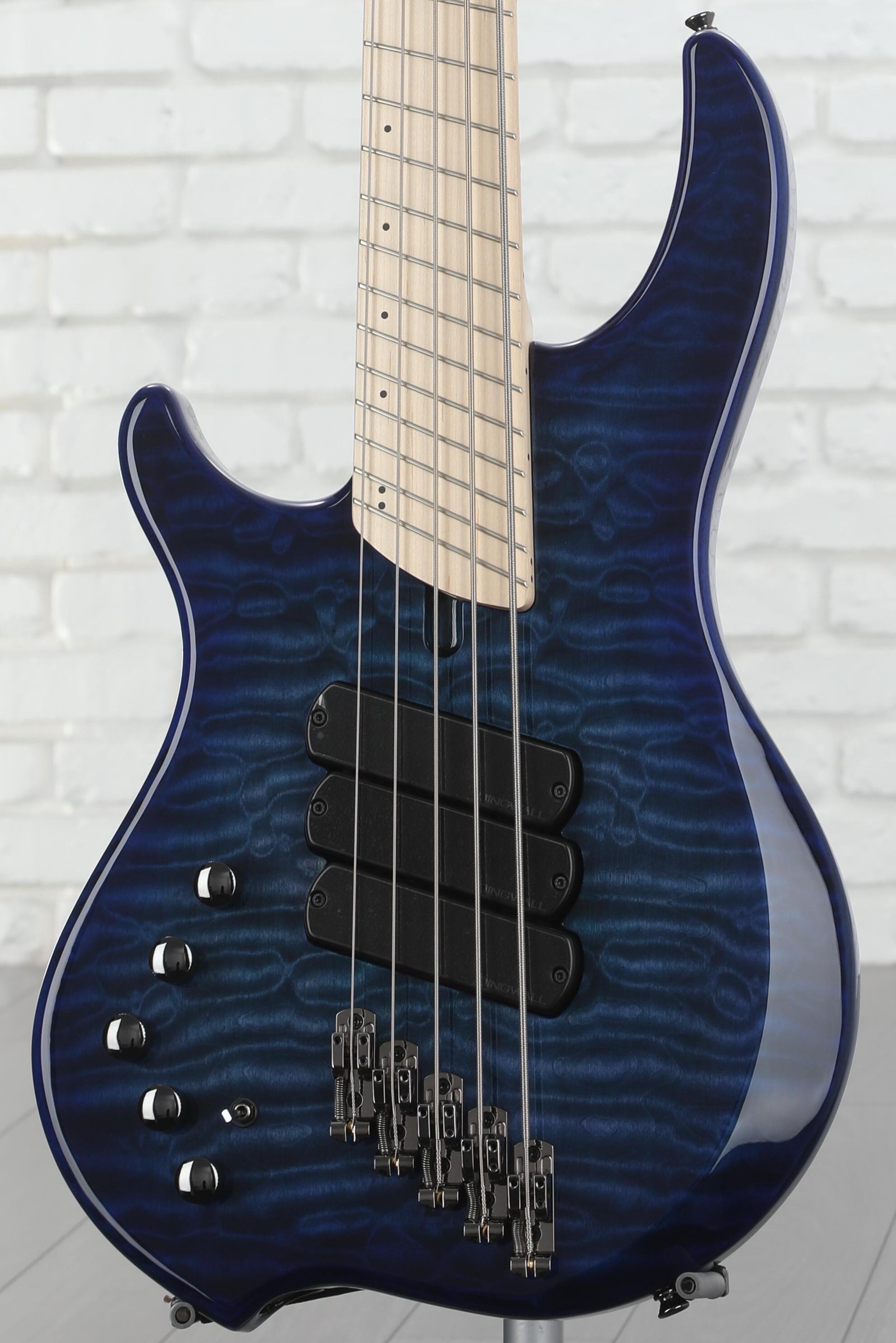 Dingwall Guitars Combustion 5-string Left-handed Electric Bass - Indigo ...