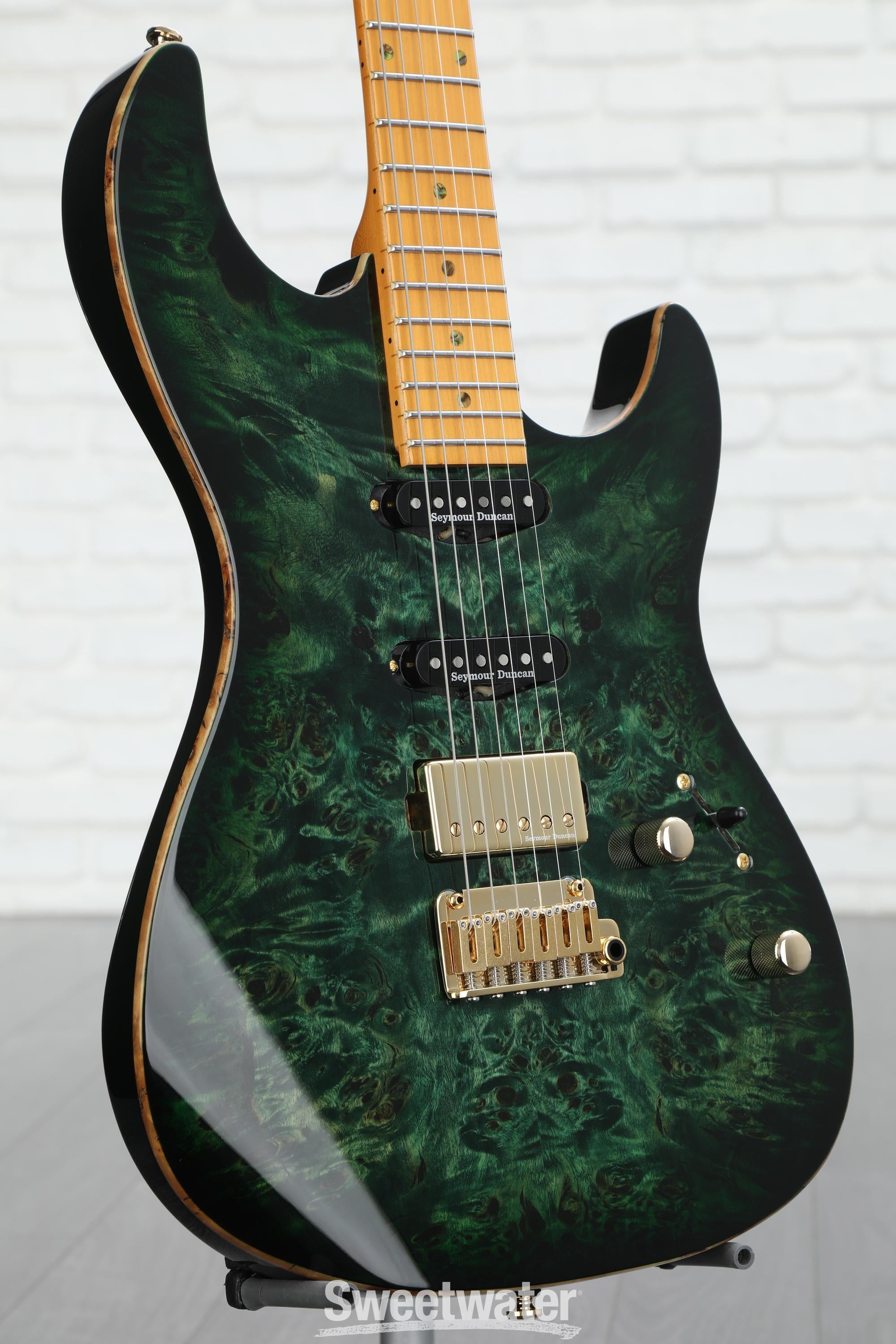 Sire Larry Carlton S10 HSS Electric Guitar - Transparent Green | Sweetwater
