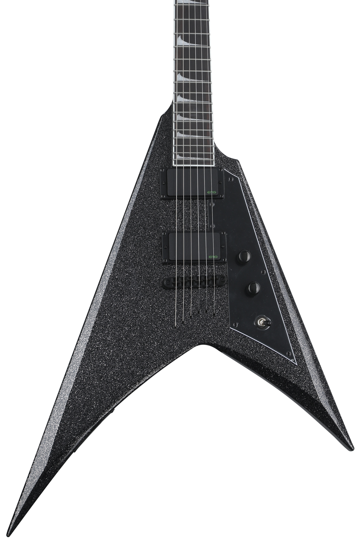 ESP LTD KH-V Kirk Hammett Signature Electric Guitar - Black Sparkle | Sweetwater