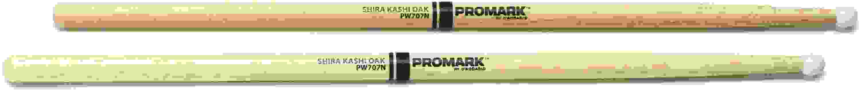 Promark Shira Kashi Oak 707 Drumsticks - Nylon Tip | Sweetwater